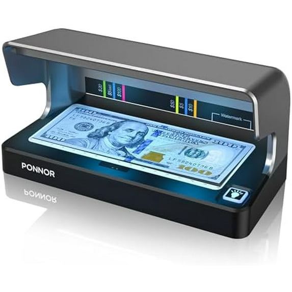 PONNOR AL-12 Counterfeit Bill Detector Money Checker Machine with Dual ...