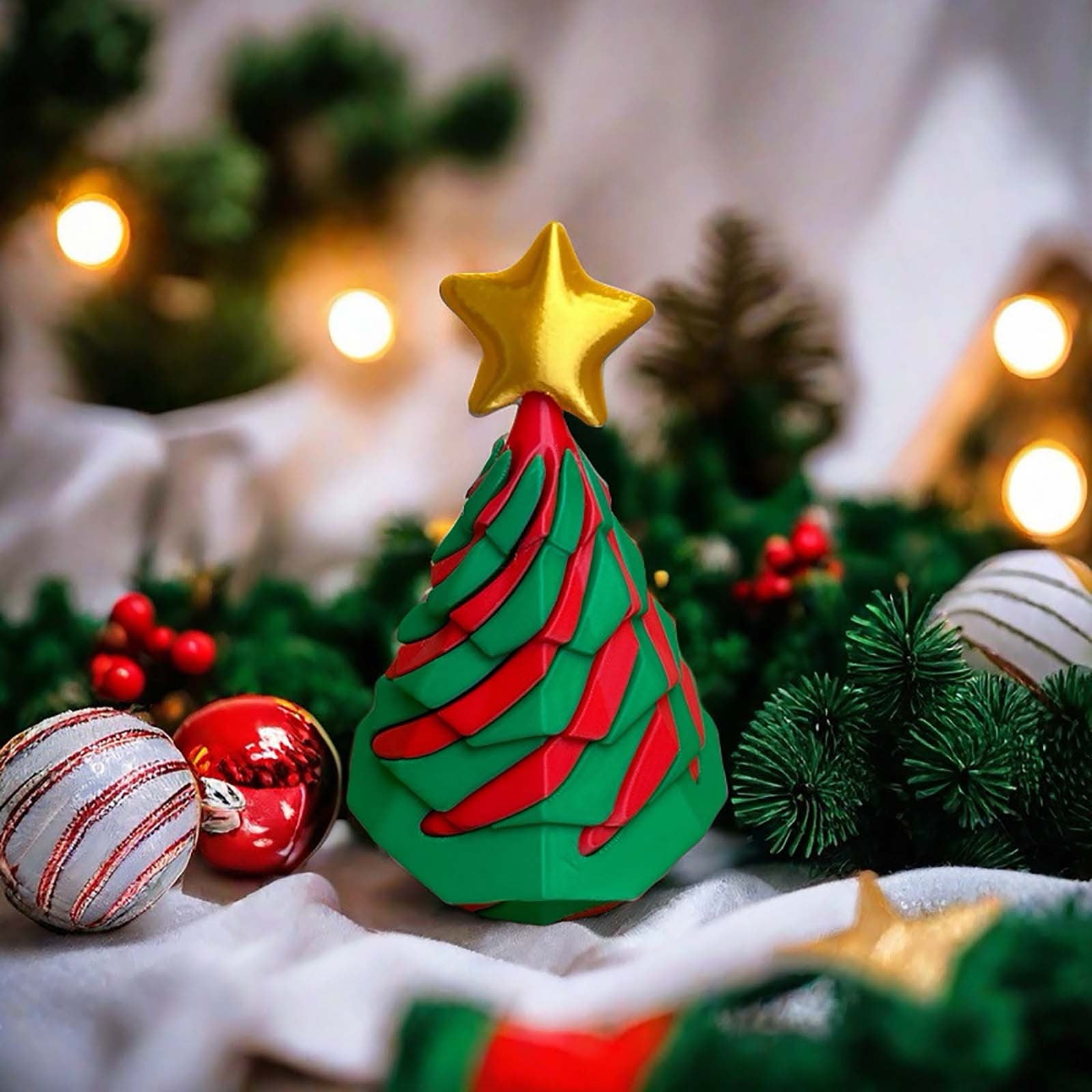 PONPRNGY 1 Pack Christmas Tree Impossible Cone, Spiral Cone Fidget Toy ...