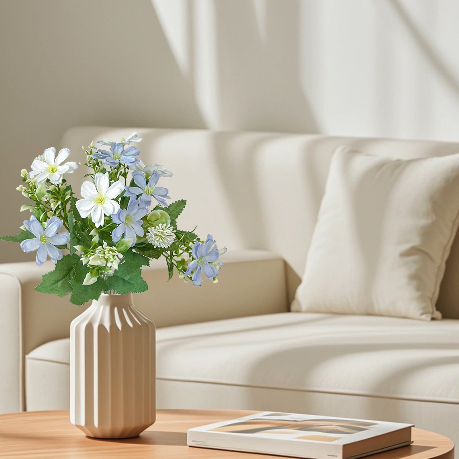 PONPRNGY Artificial Flowers Wildflowers Silk Daisy Spring Fake Daisies ...