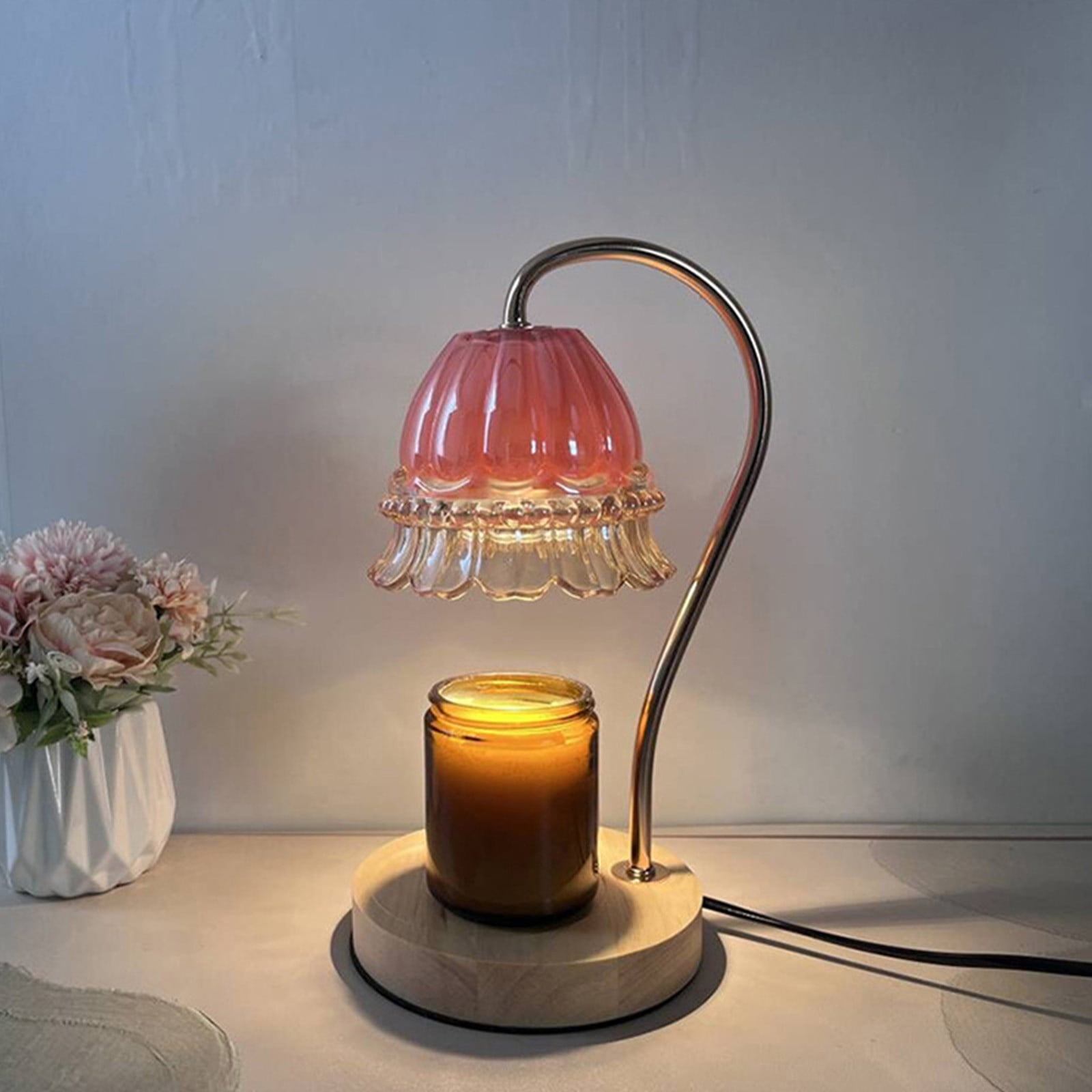 PONPRNGY Candle Warmer Lamp - Dimmable Warmers Scented Flower Lamps No ...