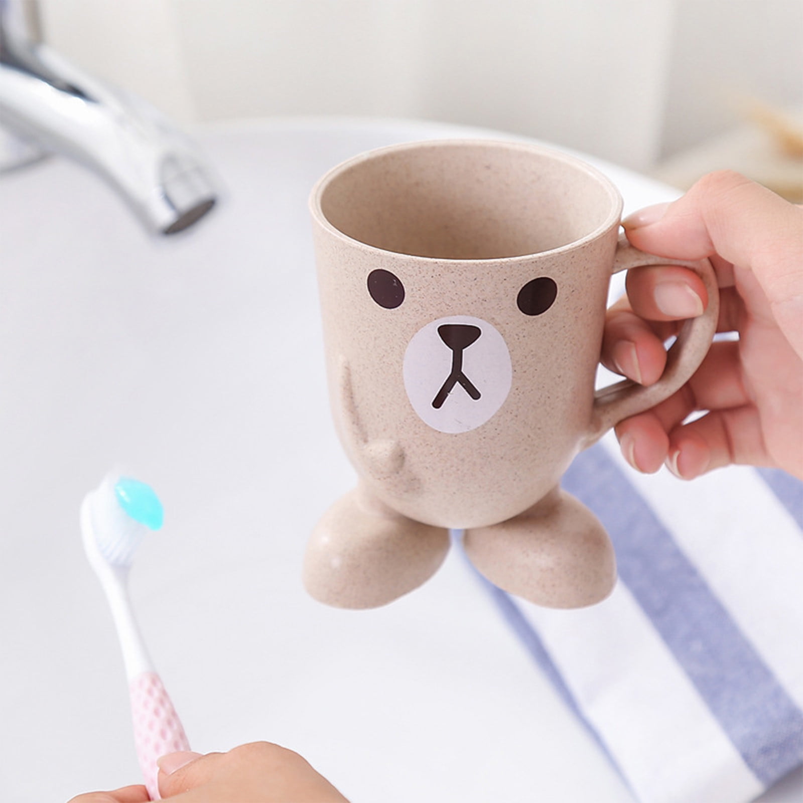 PONPRNGY Cute Children's Teeth Brushing Cup Mouthwash Cup Couple Cup ...