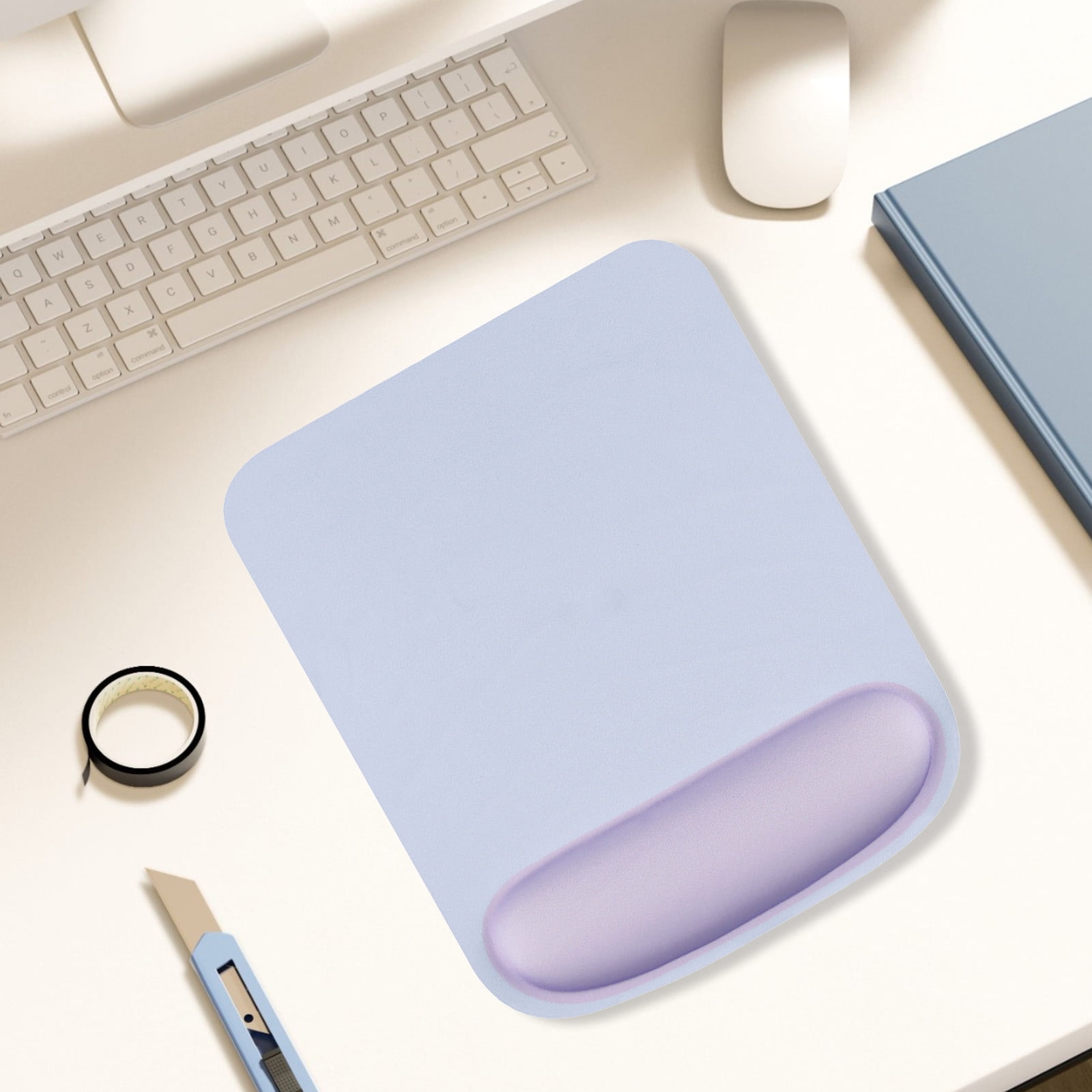 PONPRNGY Compact Ergonomic Mouse Pad with Wrist Support, Non-Slip Base ...