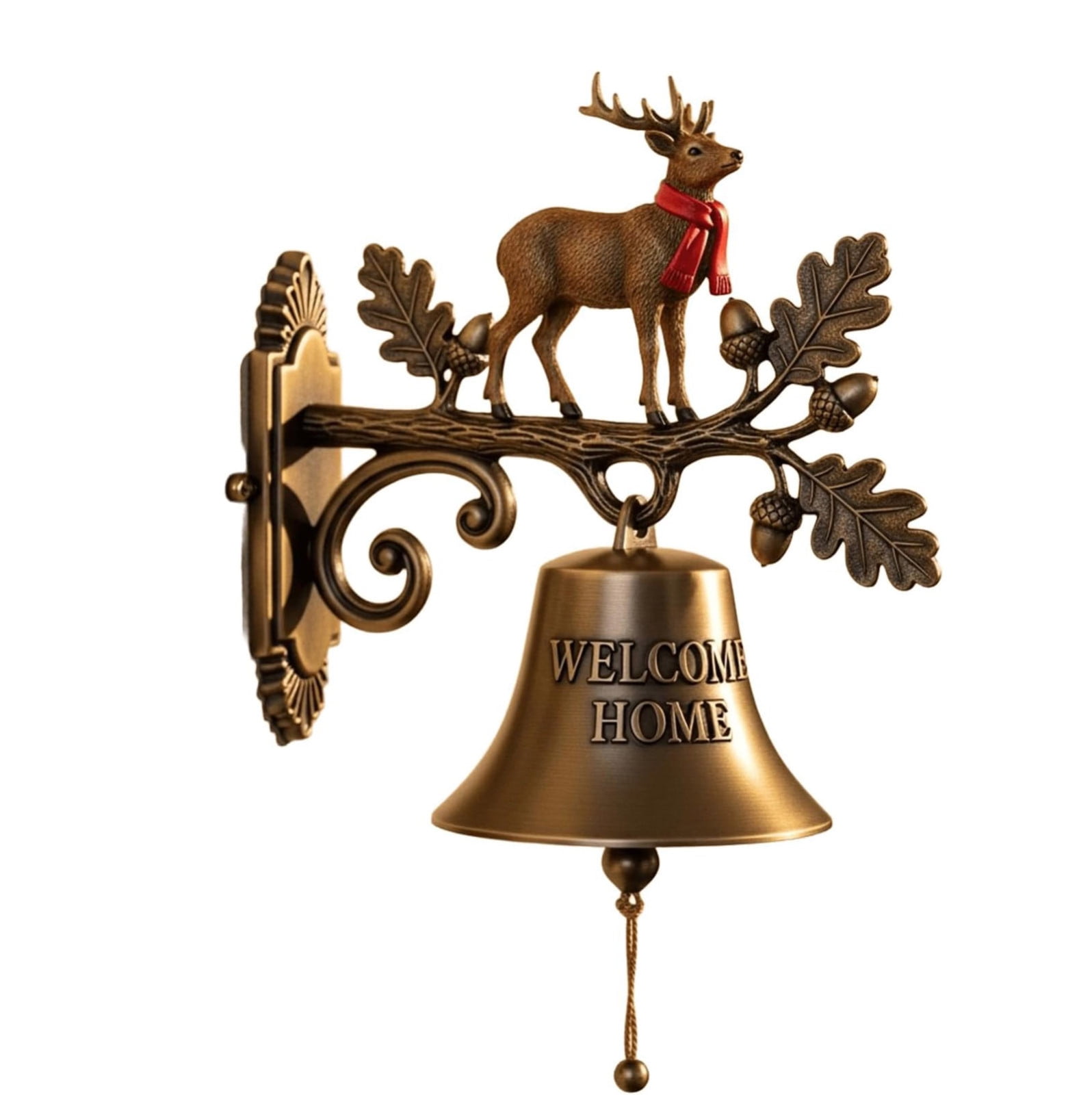 PONPRNGY Heavy Duty Cast Iron Wall Bell - Decorative Retro Christmas ...