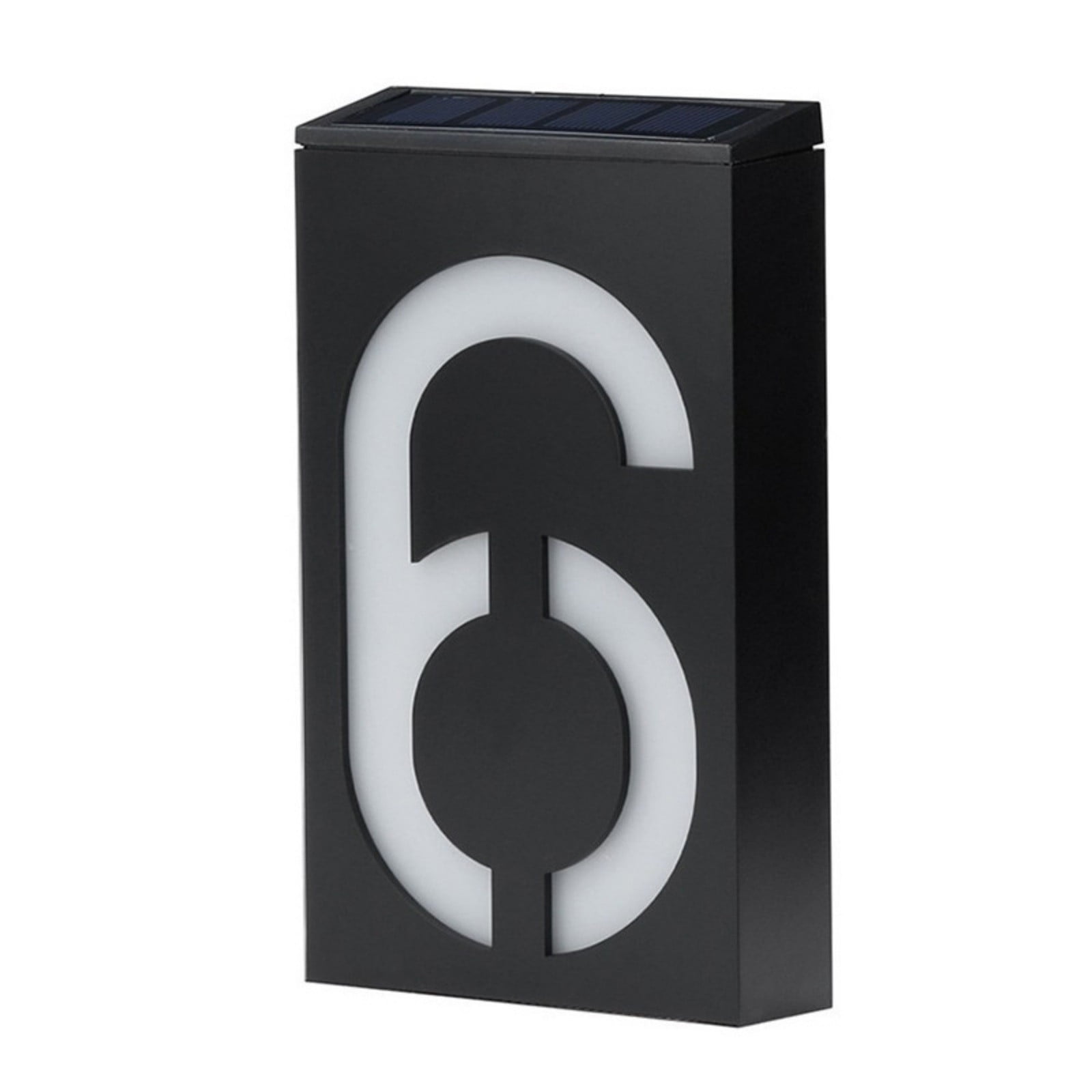 PONPRNGY LED Solar House Number Light doorplate, Garden Yard Building ...