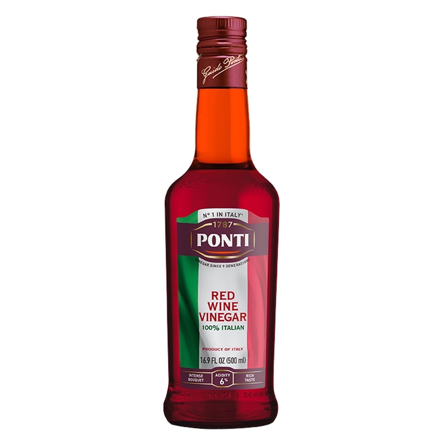 PONTI 100% Italian Red Wine Vinegar, 16.9 fl oz - Walmart.com