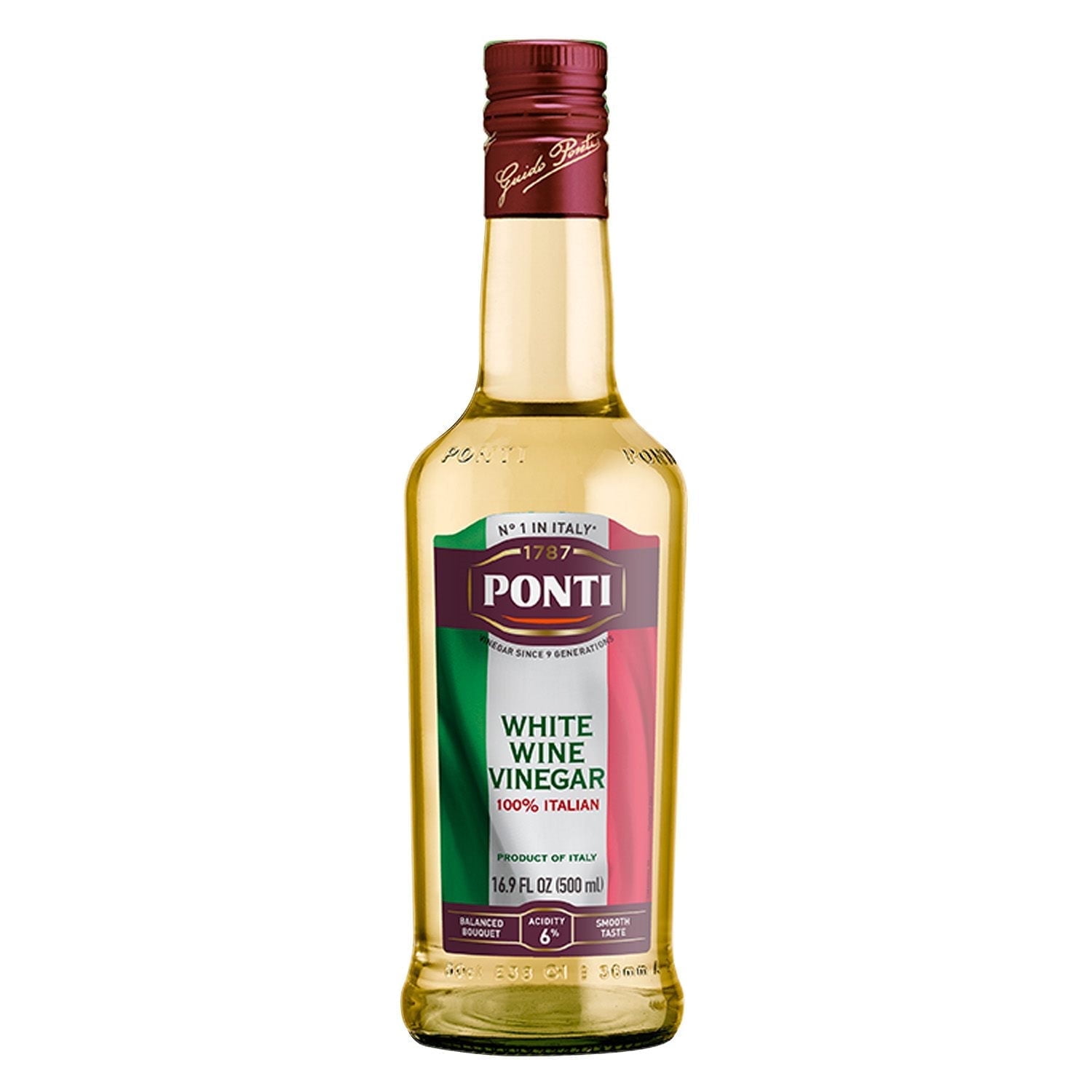 Ponti, White Wine Vinegar, 16.9 fl oz, 100% Italian - Walmart.com