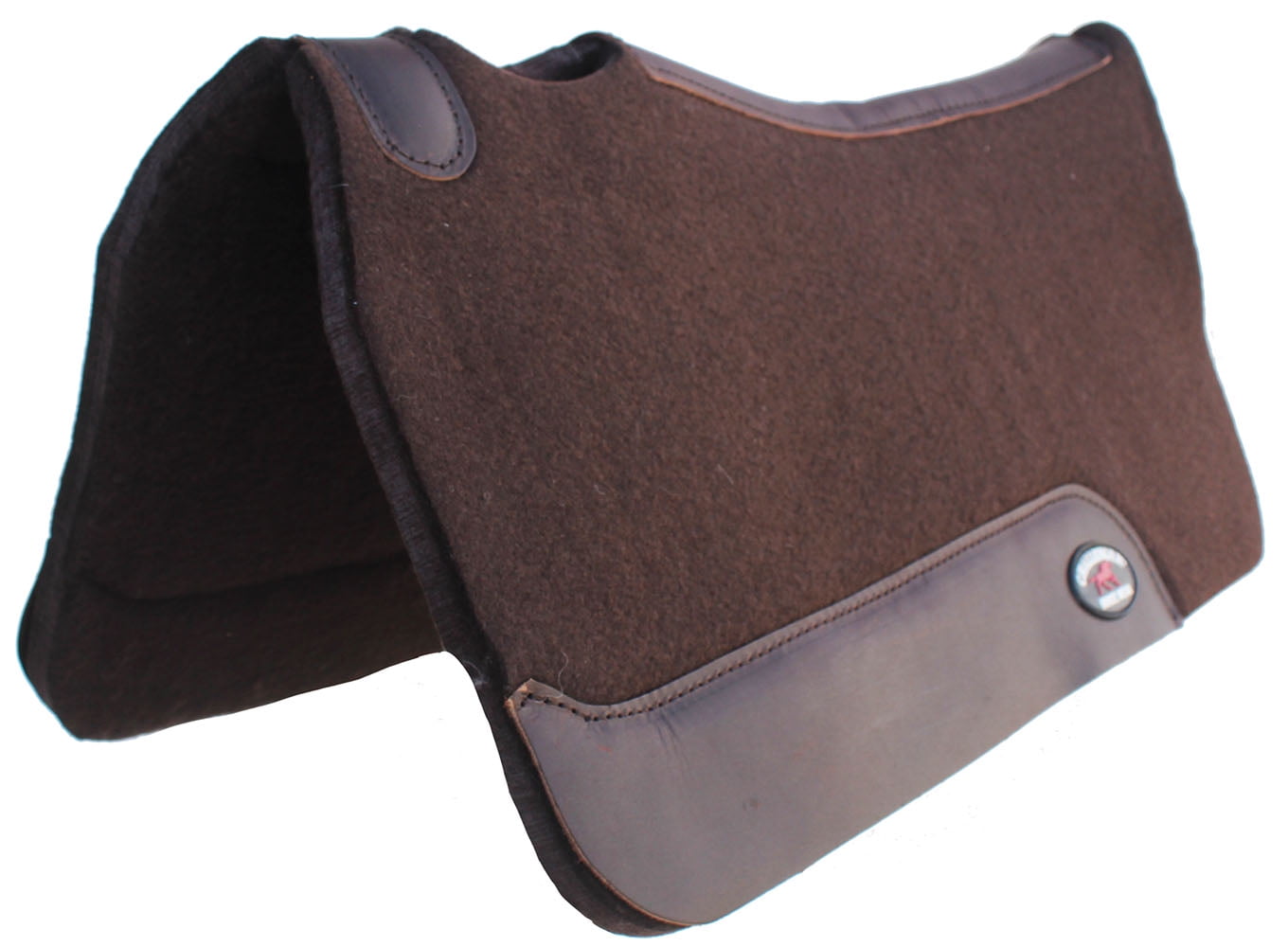 PONY 24"x24" Western Contoured Wool Felt Saddle Pad Brown 39RT06BRP ...