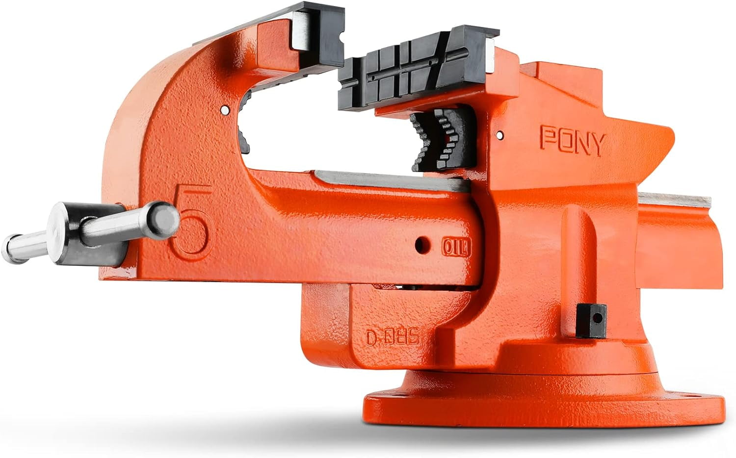 PONY Heavy Duty Bench Vise, 5-inch Jaw Width 7-inch Jaw Opening, 360 ...
