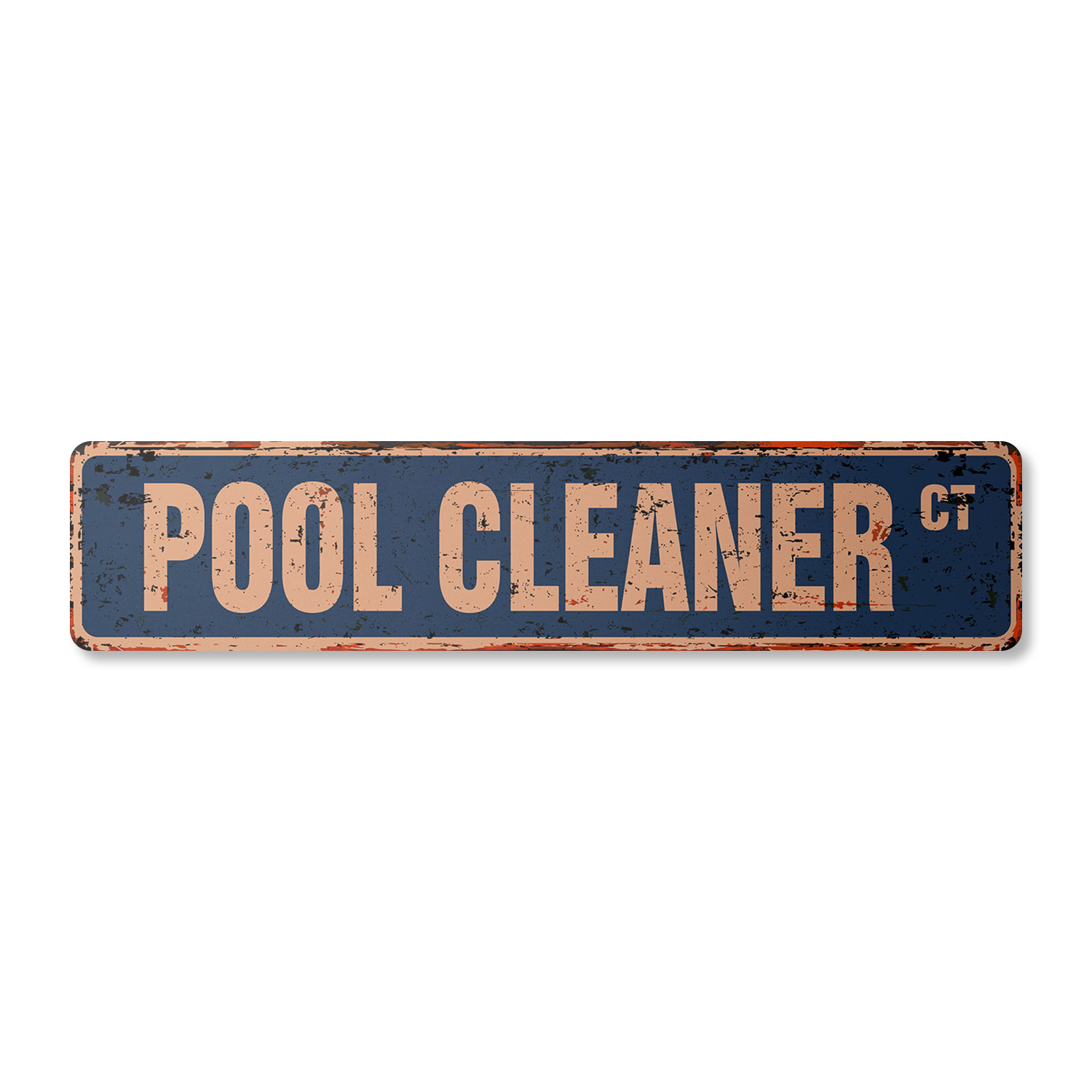 POOL CLEANER Vintage Aluminum Street Sign guy spa swimming maintenance ...