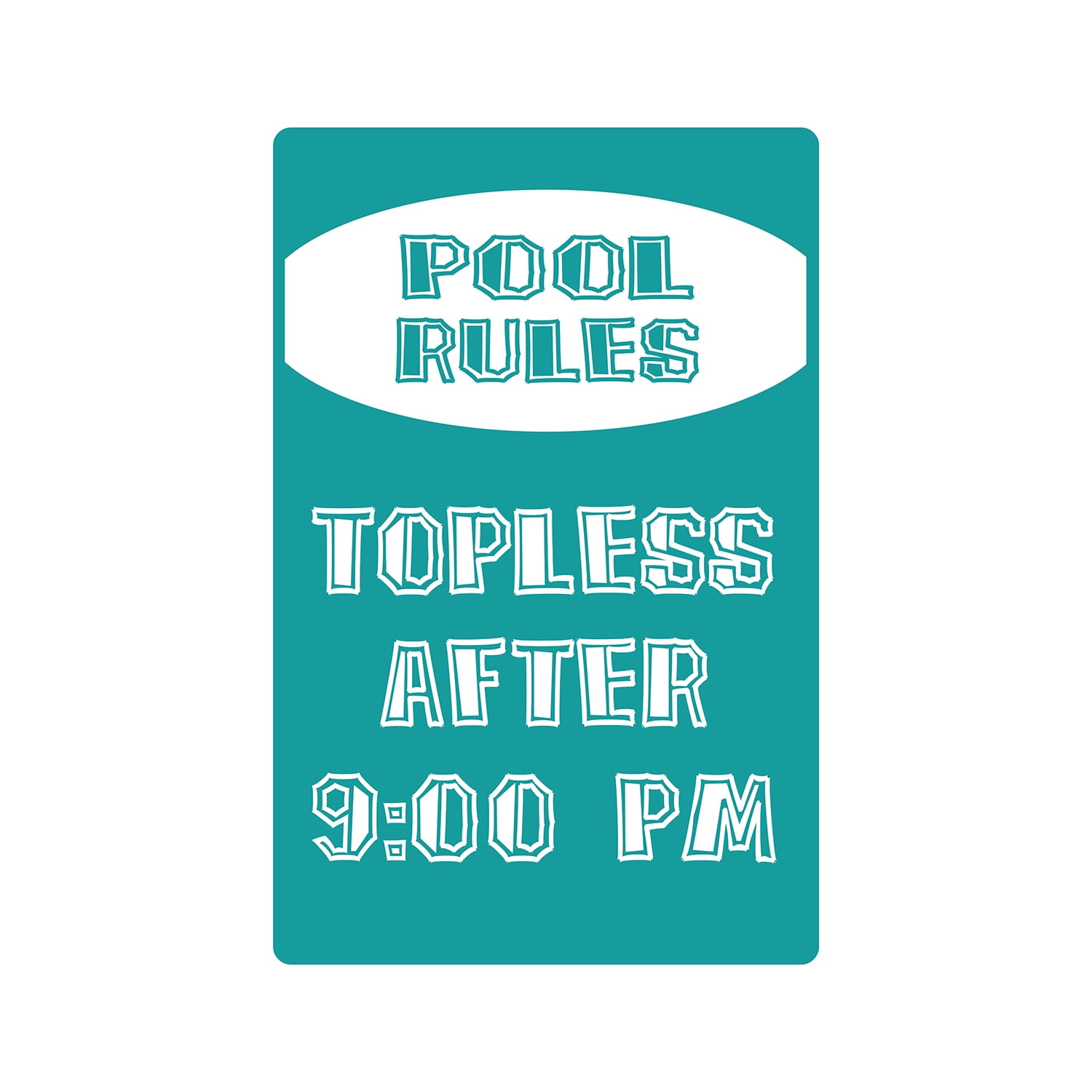 POOL RULES Parking Decal swim swimming bathing backyard | Indoor ...