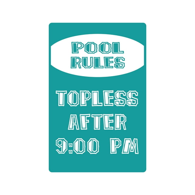 POOL RULES Parking Decal swim swimming bathing backyard | Indoor ...