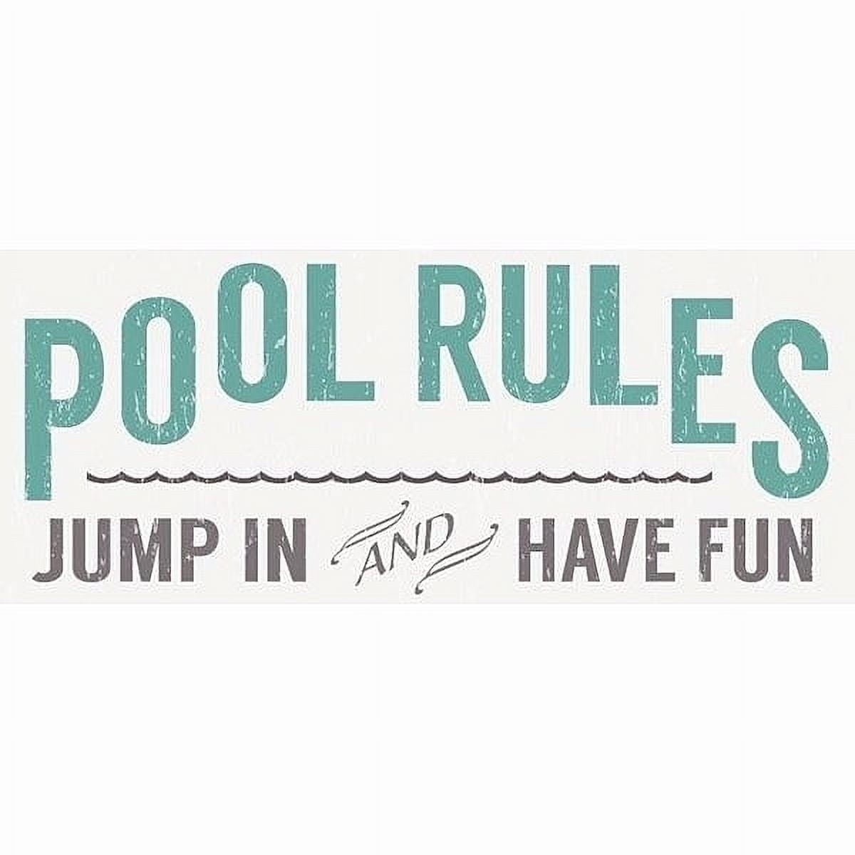 POOL RULES Wood 6x2one-half inch Box Sign by Sixtrees - Walmart.com