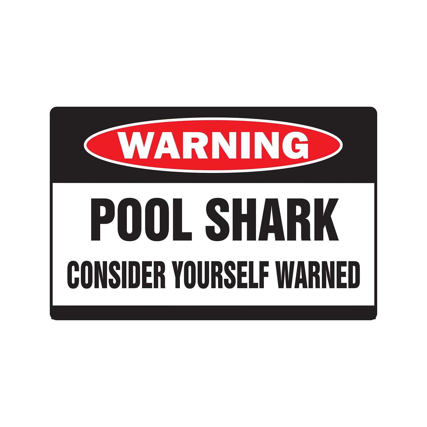 POOL SHARK Warning Aluminum Sign hall billiard parlor player cue 8 ball ...