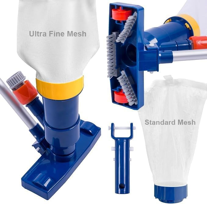 POOLAZA Manual Pool Vacuum for Above Ground Pool 2025 Upgrade with Fine ...