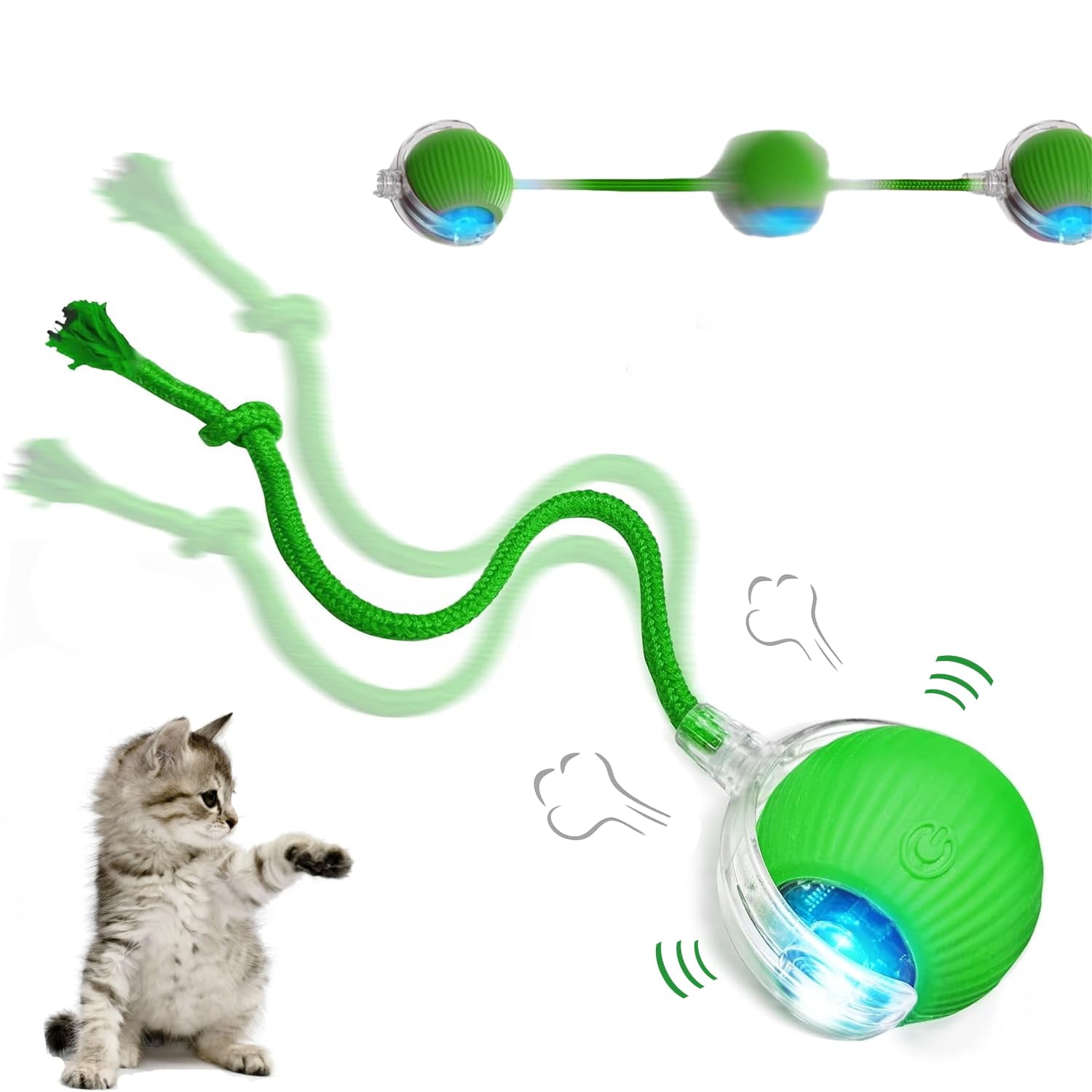 POOLIIFEO 2025 Upgraded Interactive Cat Toys Balls，Interactive Rolling ...