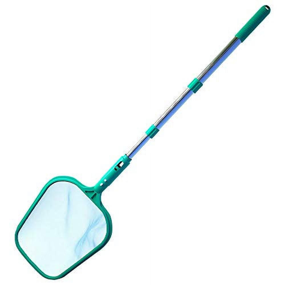 POOLWHALE Heavy Duty Swimming Pool Leaf Net Skimmer Rake with Nylon ...