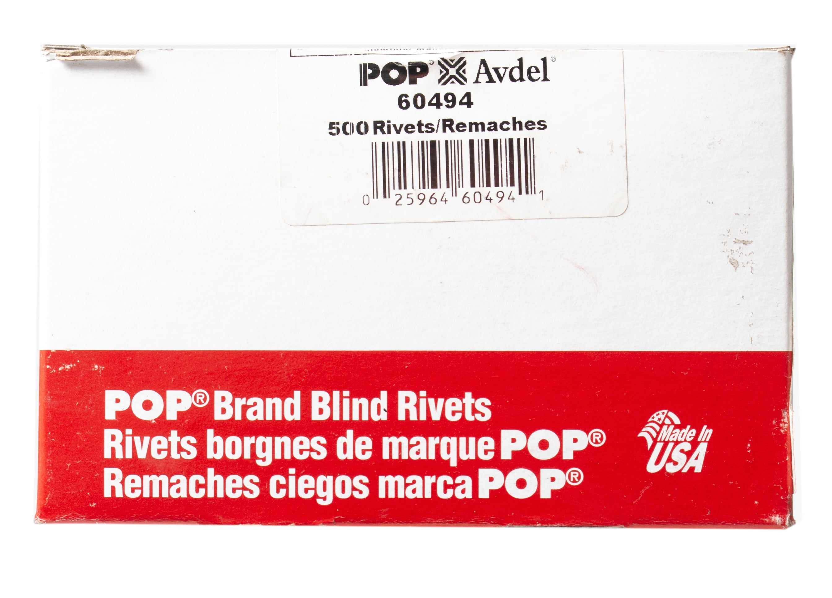 POP Avdel 60494 Blind Aluminum Rivet 3/16" Diameter 1/2"-5/8" Grip ...