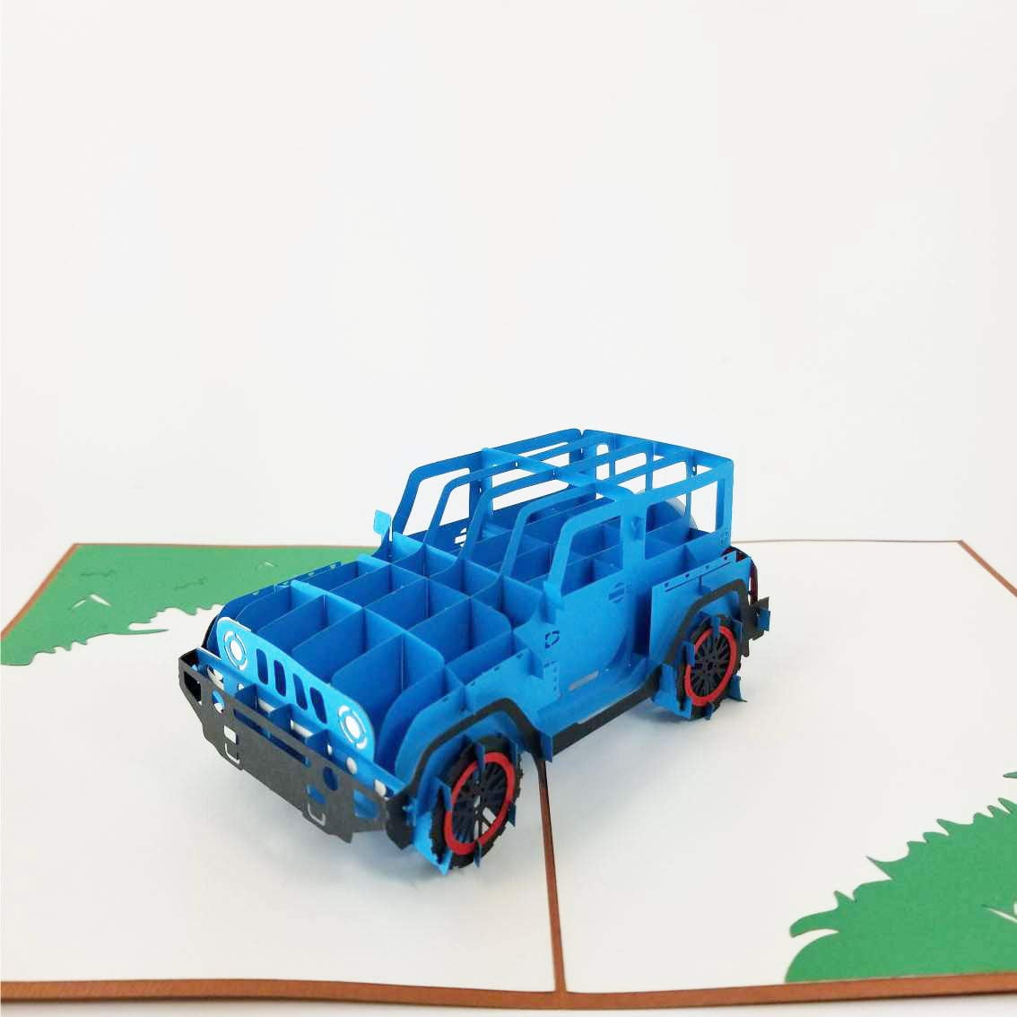 POP CARD EXPRESS Blue Jeep Pop SMRup Birthday Thank You Love Graduation ...