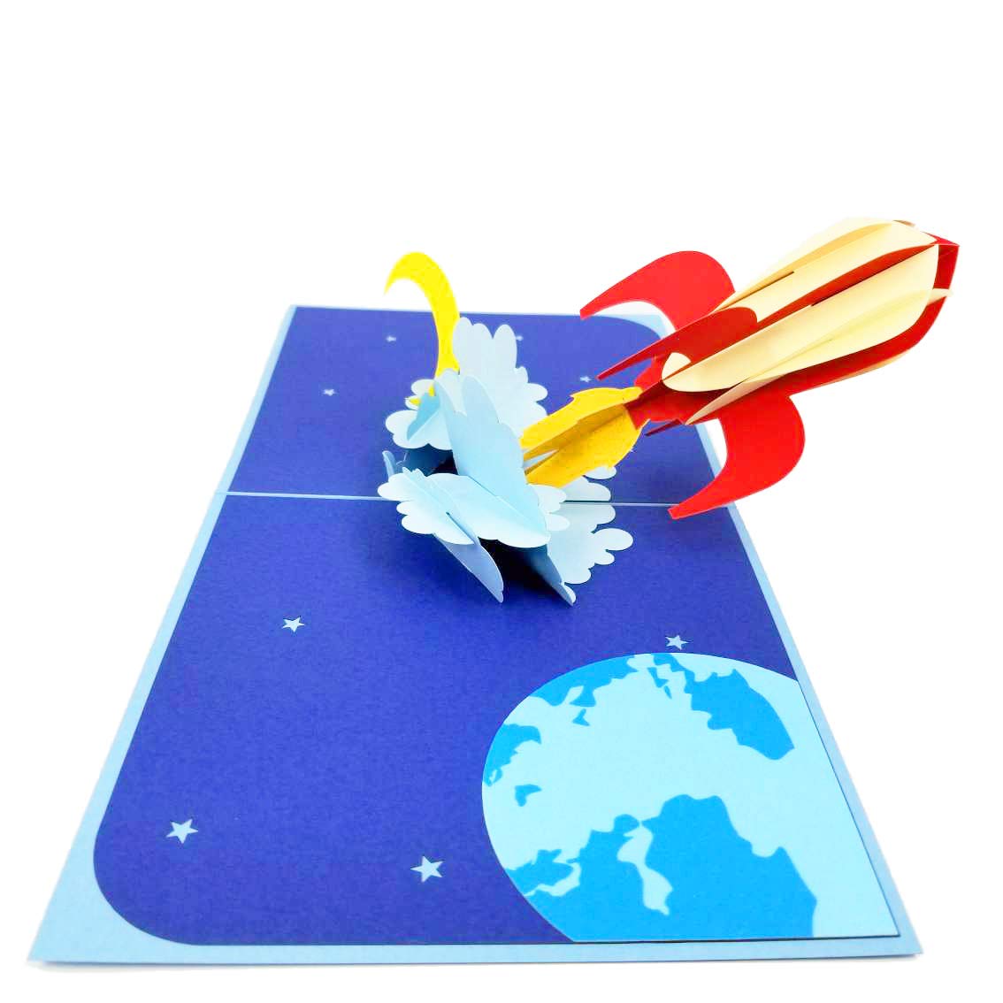 POP CARD EXPRESS Rocket Pop Up Birthday Card, Rocket Greeting Card, 3D ...