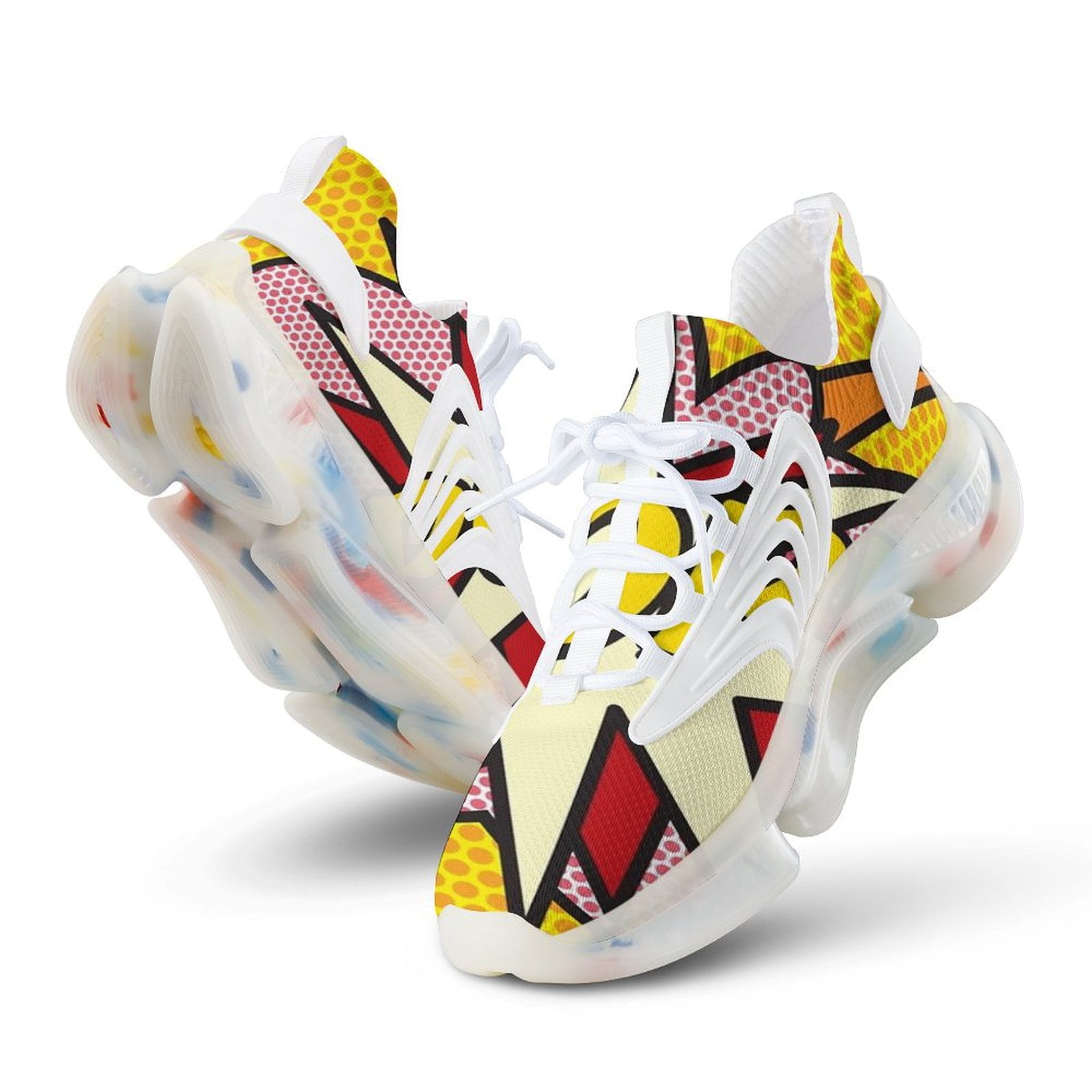 POP Comic Book Pop Art Cool Retro Trendy Walking Shoes for Men Woman ...