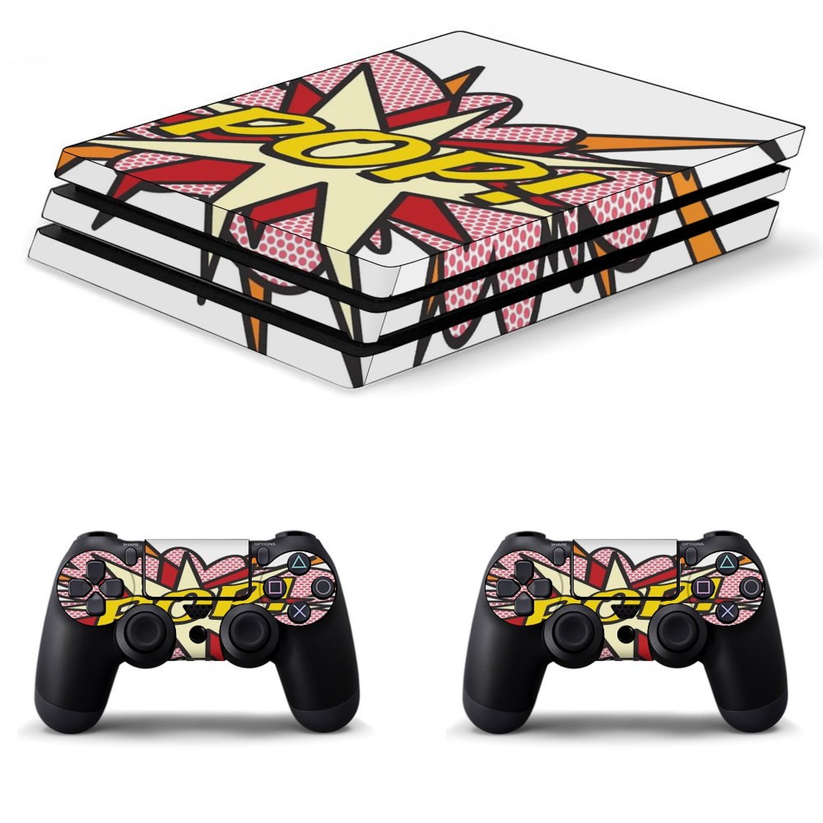 POP Comic Book Pop Art Flash Cool Graphic PS4/PS4 Pro/PS4 Slim Skin ...