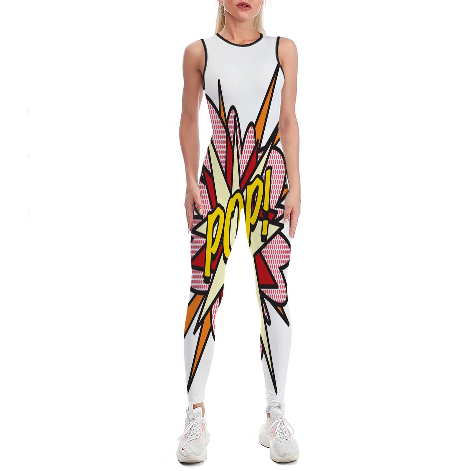POP Comic Book Pop Art Flash Cool Graphic Women's One Piece Yoga ...