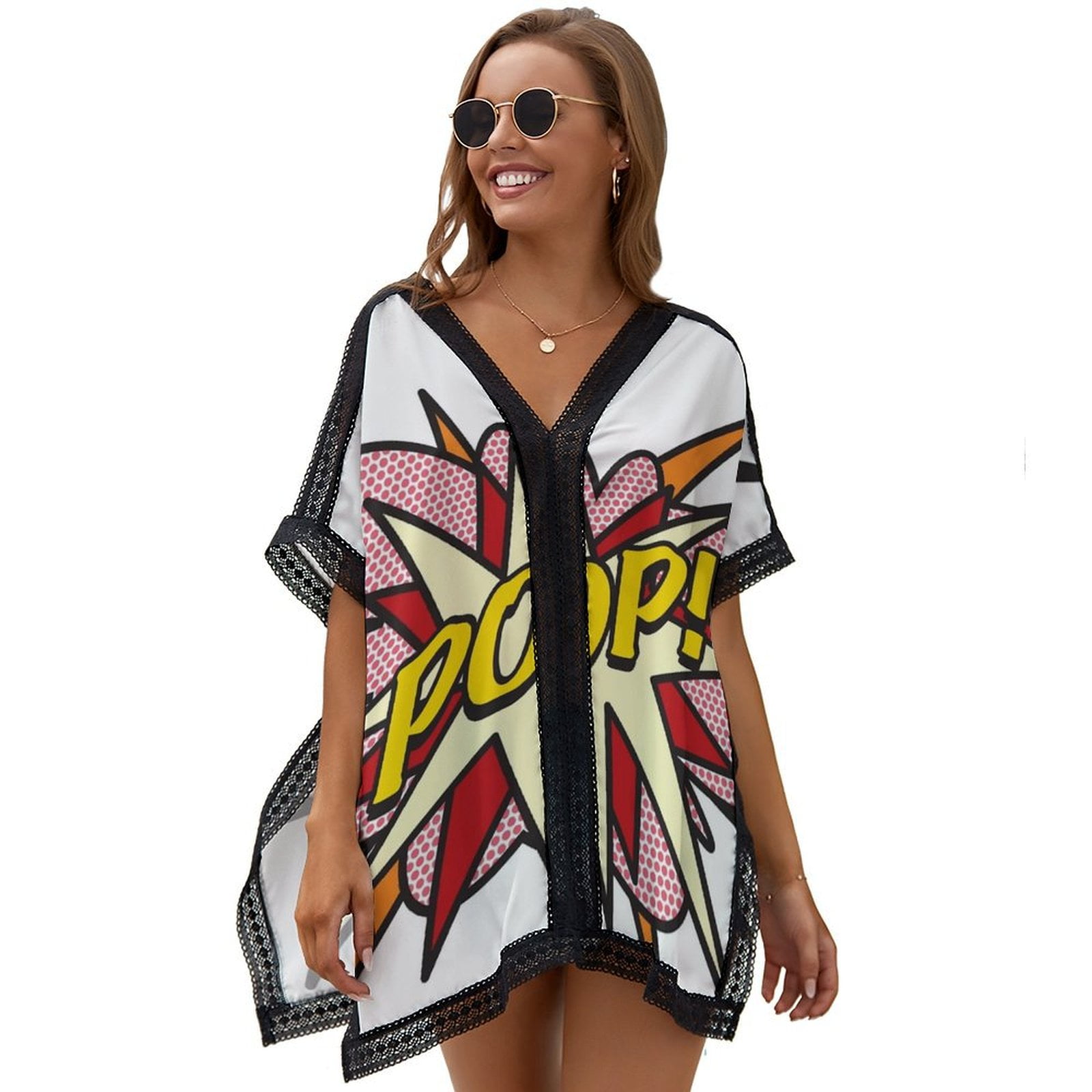 POP Comic Book Pop Art Flash Cool Graphic Women's Swimsuit Coverup ...