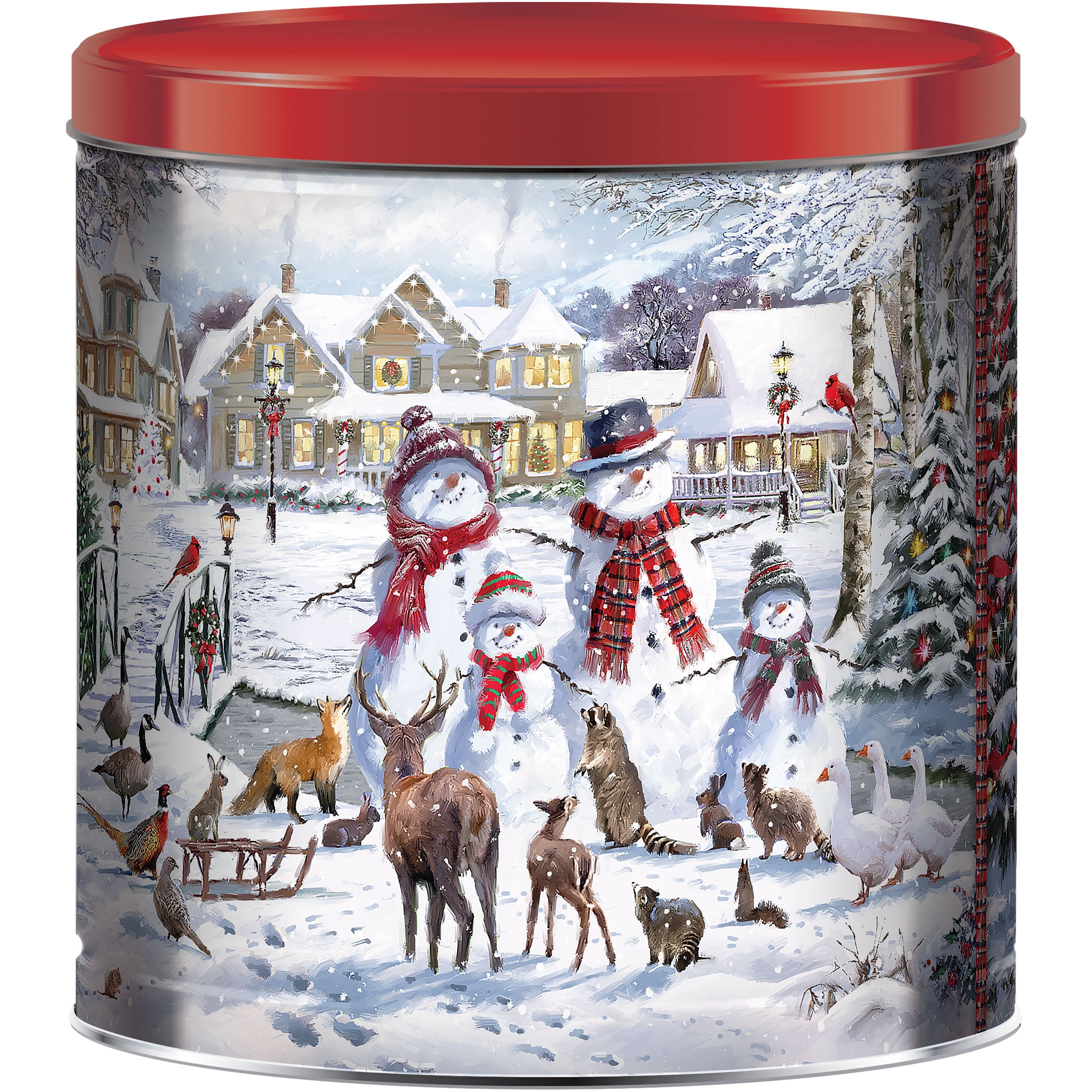 Great Value Christmas Popcorn Tin, Snowman Family, Assorted Popcorn, 21 ...