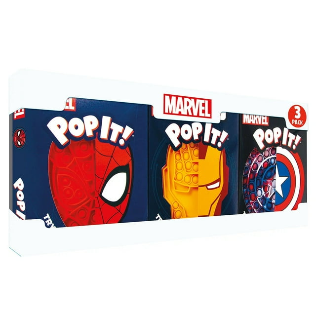 POP IT! Marvel 3 Pack - Spiderman, Iron Man, Captain America - Walmart.com