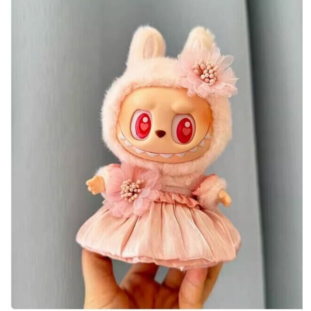 POP MART LABUBU The Monsters Plush Doll Replacing Clothes Pink Set No ...