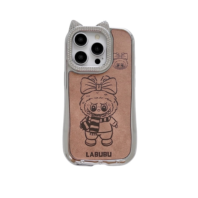 POP MART LABUBU iPhone 16 Case LABUBU Cat Ears Cute Case Cartoon Design ...