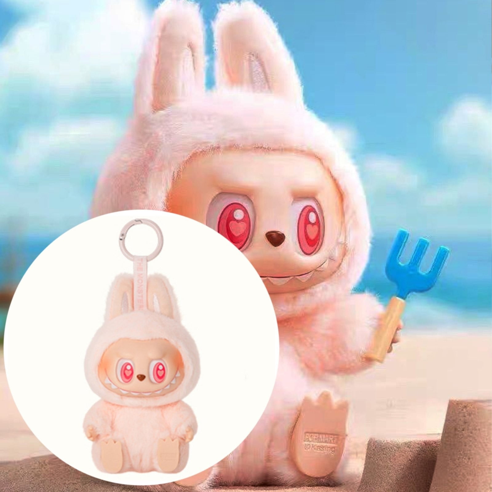 POP MART Labubu Macaron Plush Keychain - Exclusive Monster Collectible ...