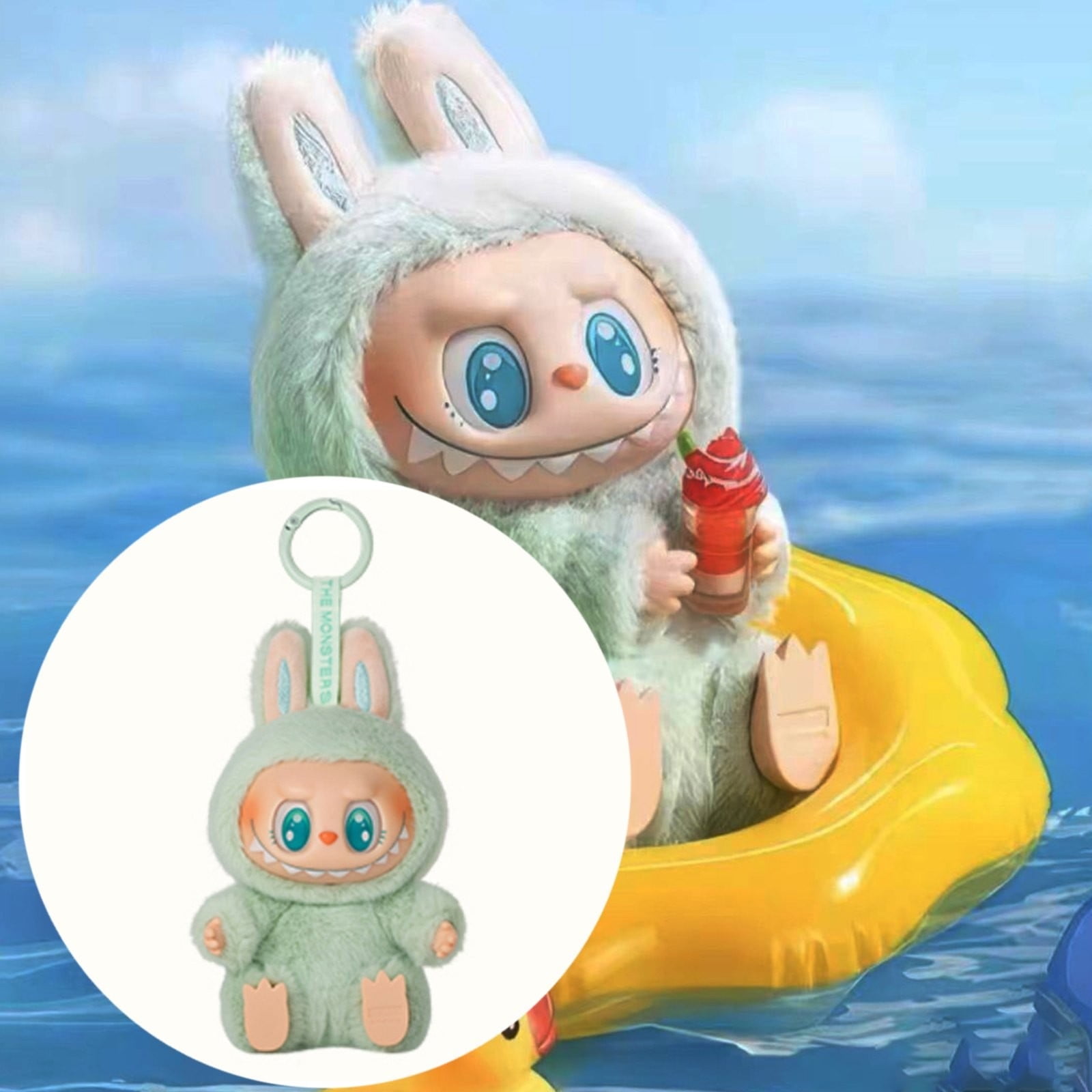 POP MART Labubu Macaron Plush Keychain - Exclusive Monster Collectible ...