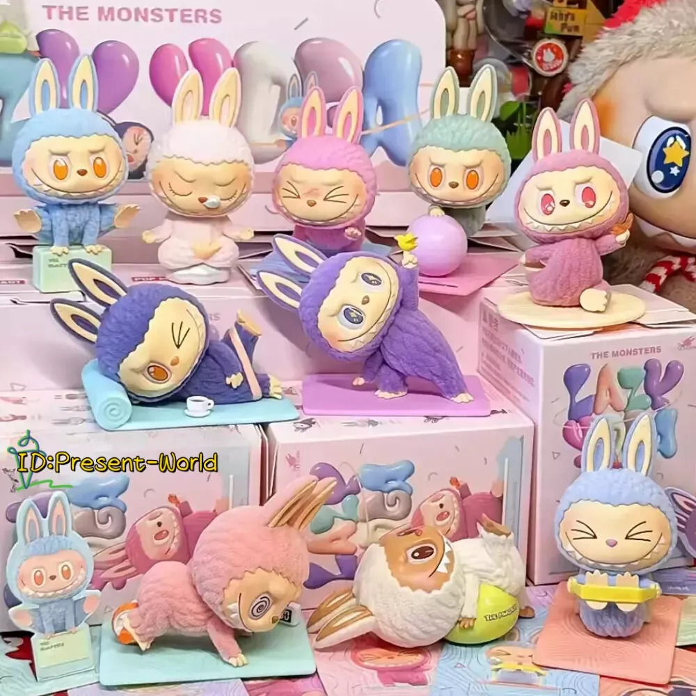 POP MART Labubu THE MONSTERS Lazy Yoga Series Blind Box Figure Gift ...