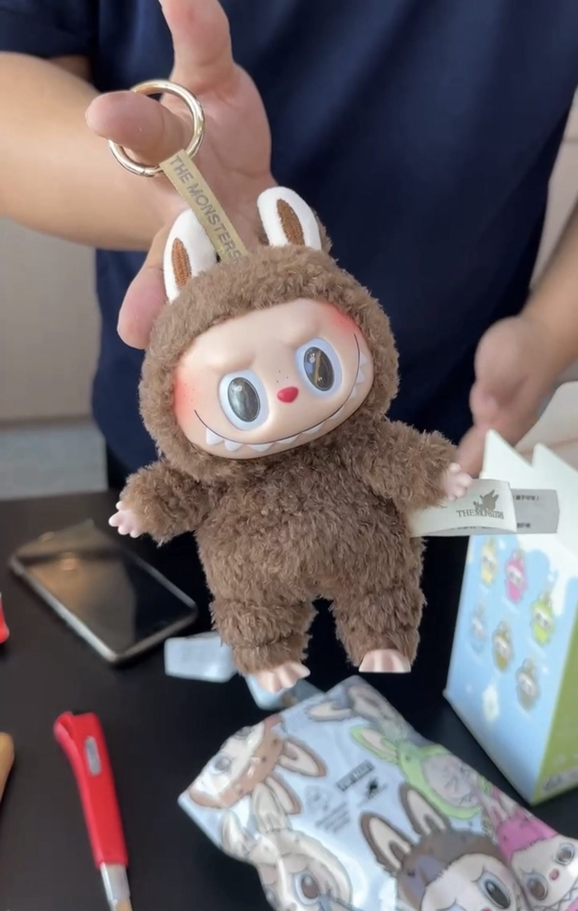 POP MART Labubu fun blind box POP MART LABUBU macaroon plush doll ...