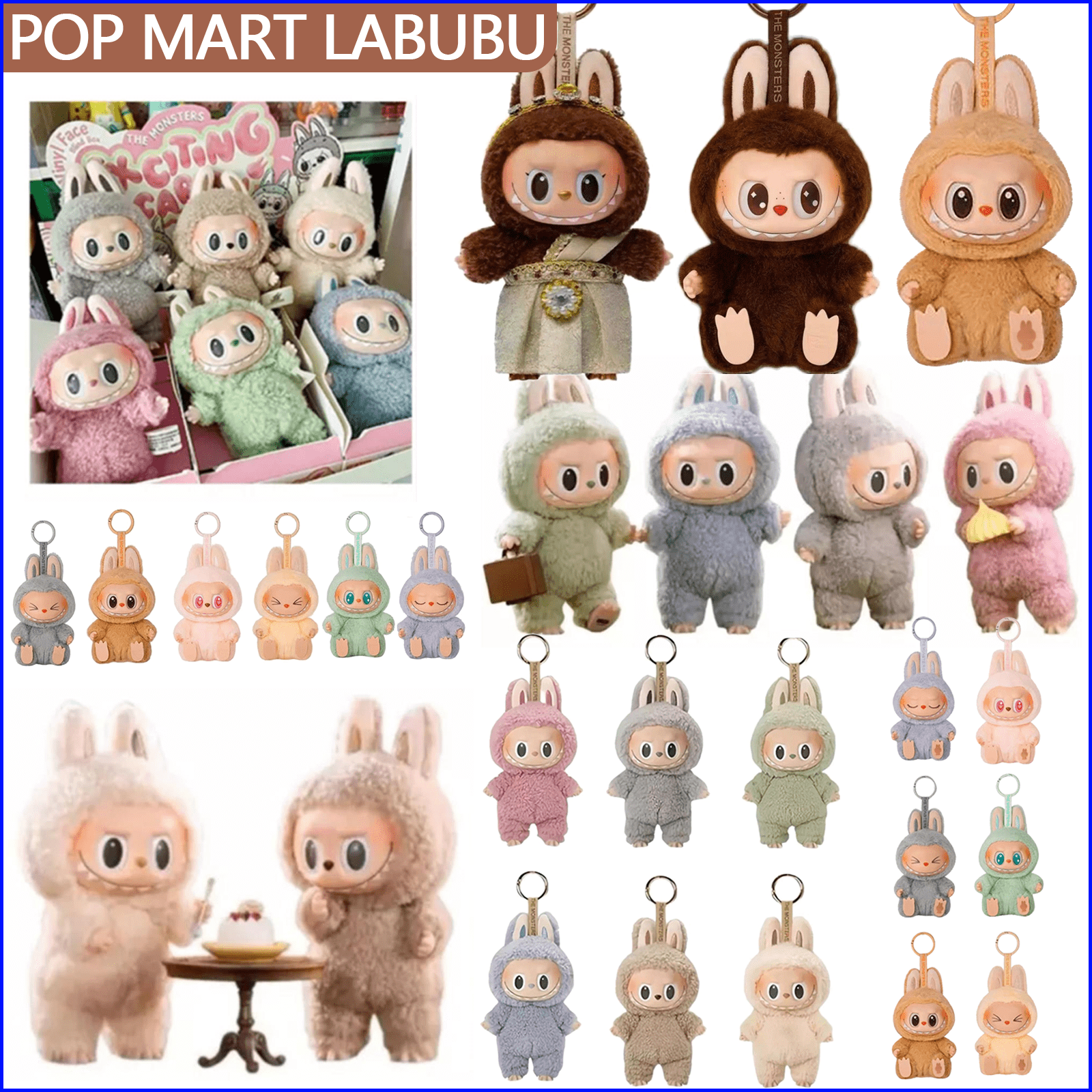 POP MART Labubu fun blind box The Monster Pendant Plush Pendant Blind ...