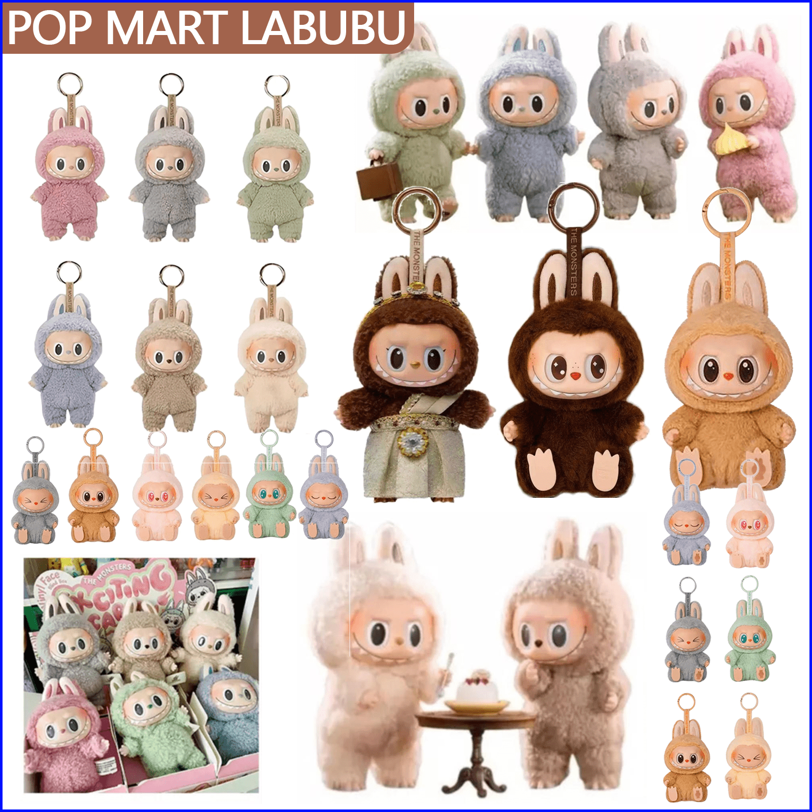 POP MART Labubu fun blind box The Monster Pendant Plush Pendant Blind ...