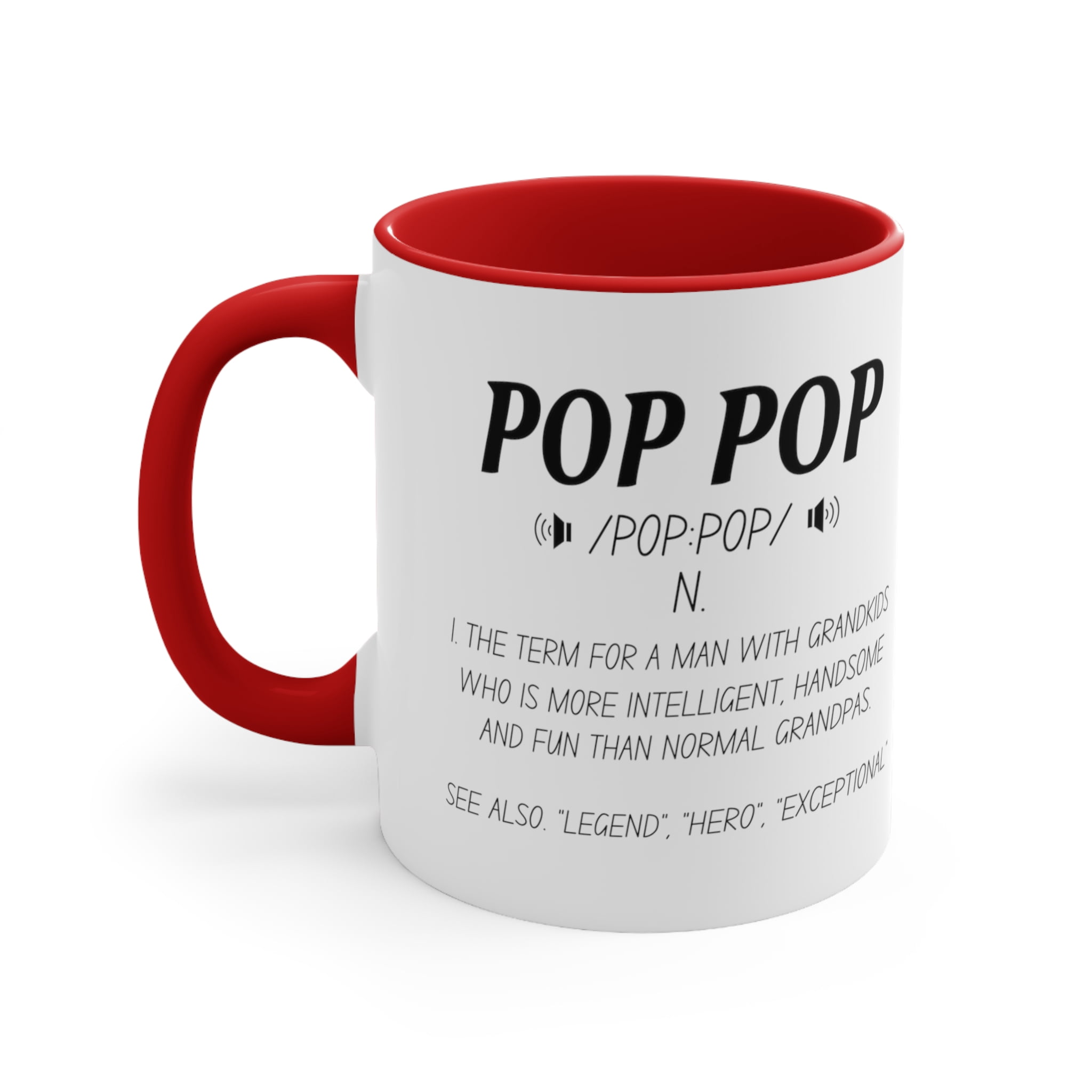 'POP POP' - The Distinguished Grandpa Accent Coffee Mug, 11oz - Walmart.com