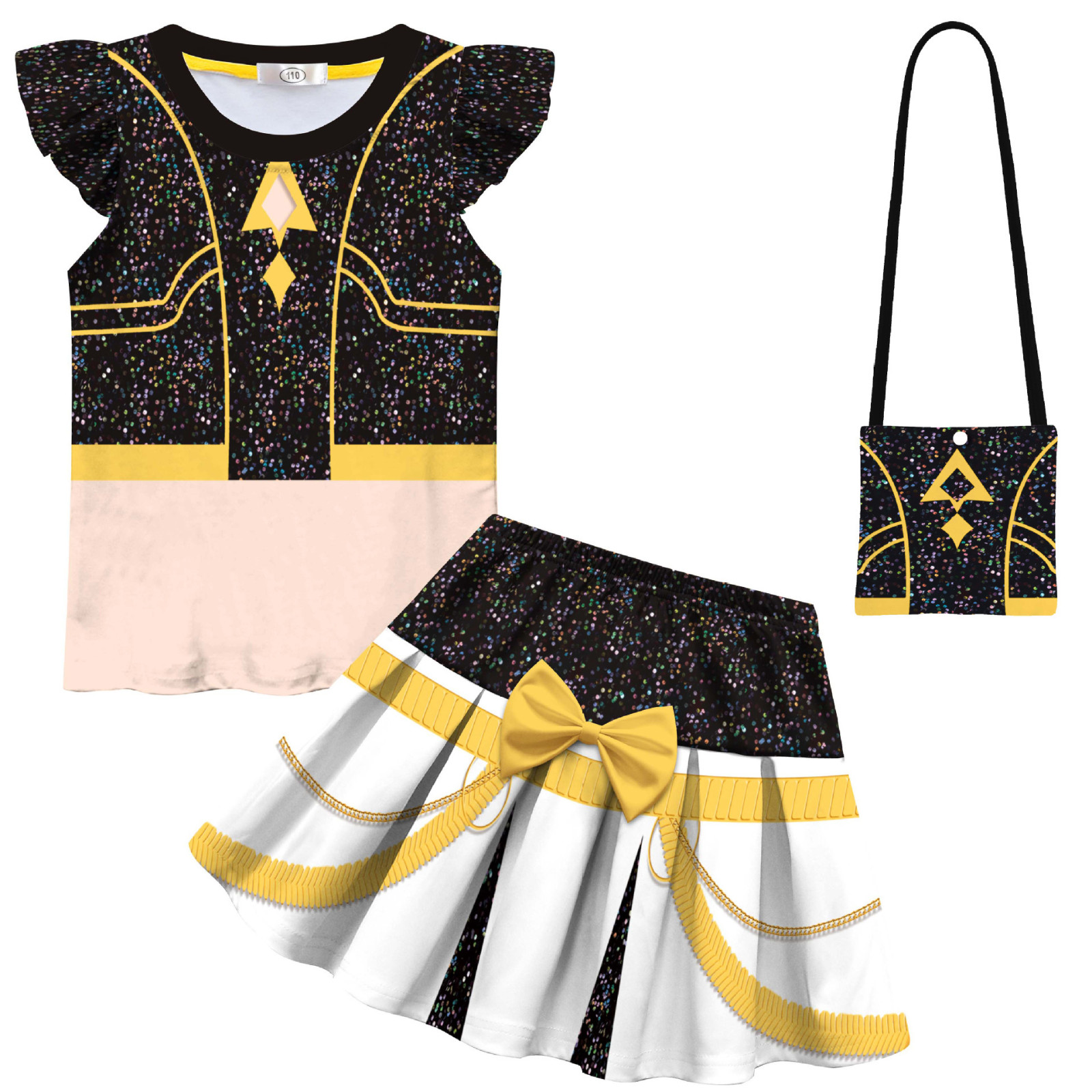 POP Singer Stars Zoey Costume Dress for Girls – 3PC Outfit with T-Shirt ...