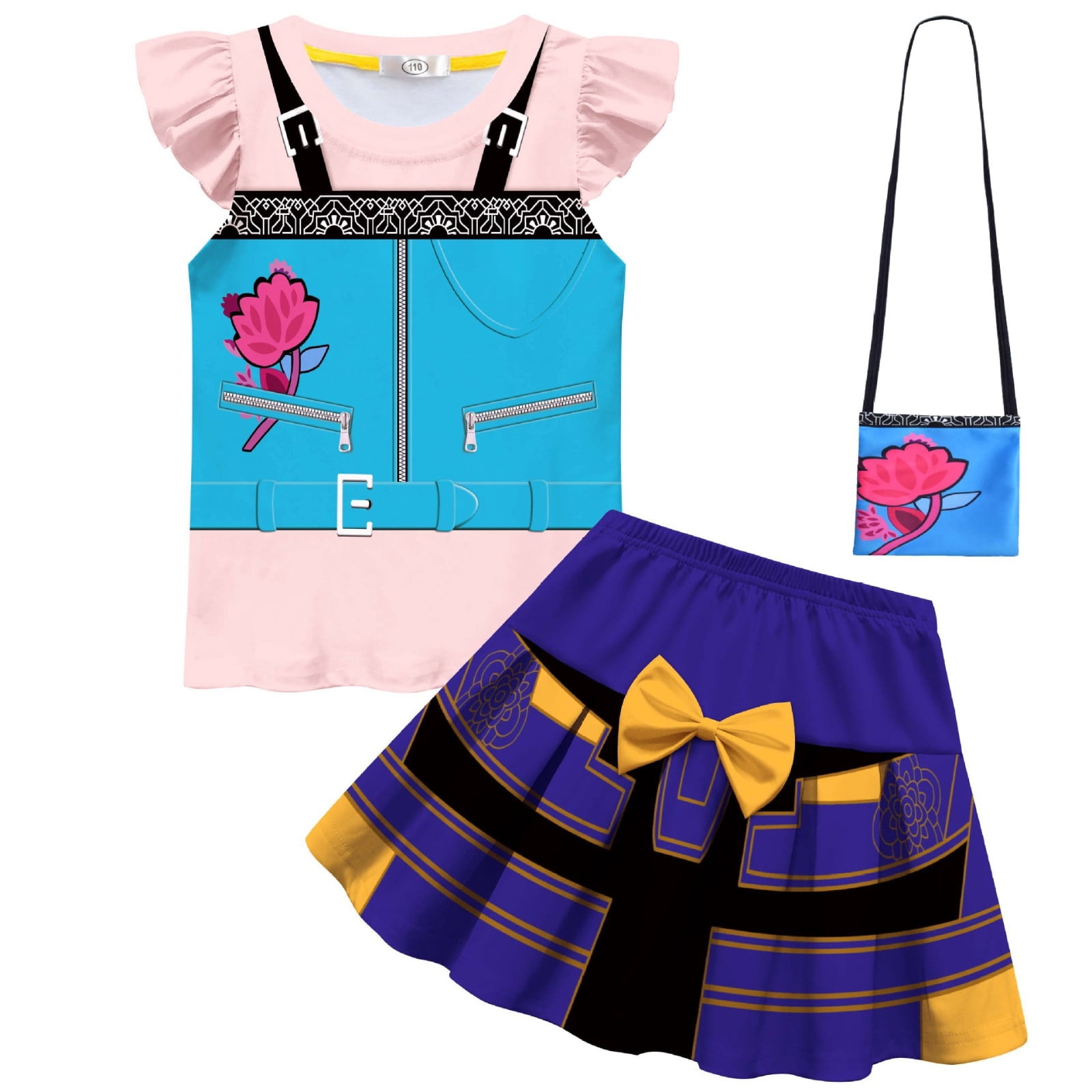 POP Singer Stars Zoey Costume Dress for Girls – 3PC Outfit with T-Shirt ...