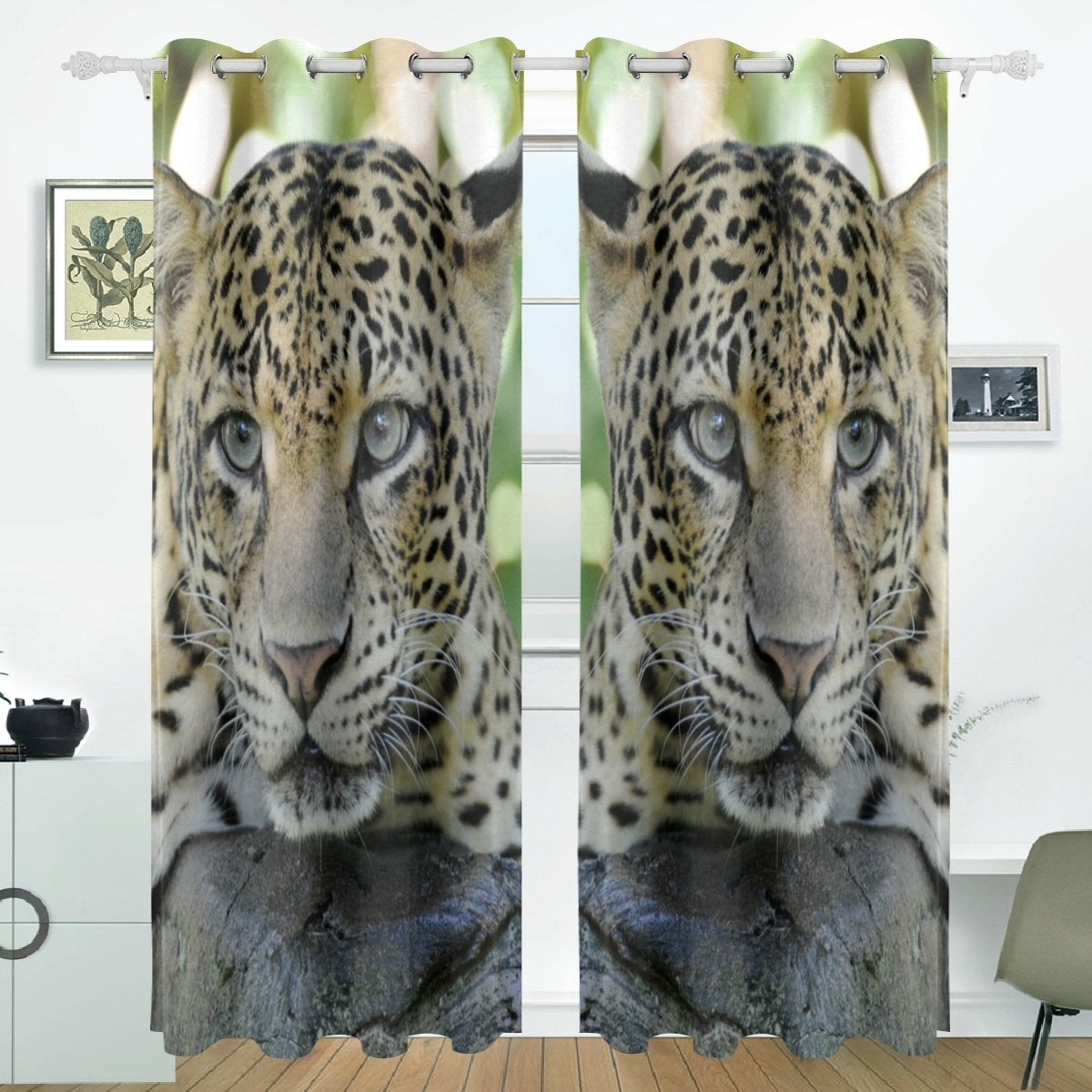 POPCreation Leopard Window Curtain Blackout Curtains Darkening Thermal ...