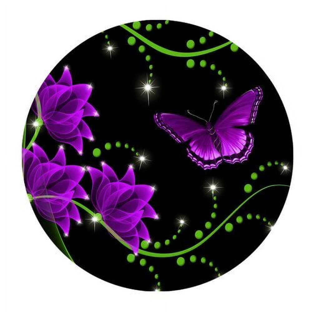 POPCreation Purple Butterfly Round Mouse pads Gaming Mouse Pad 7.87x7 ...