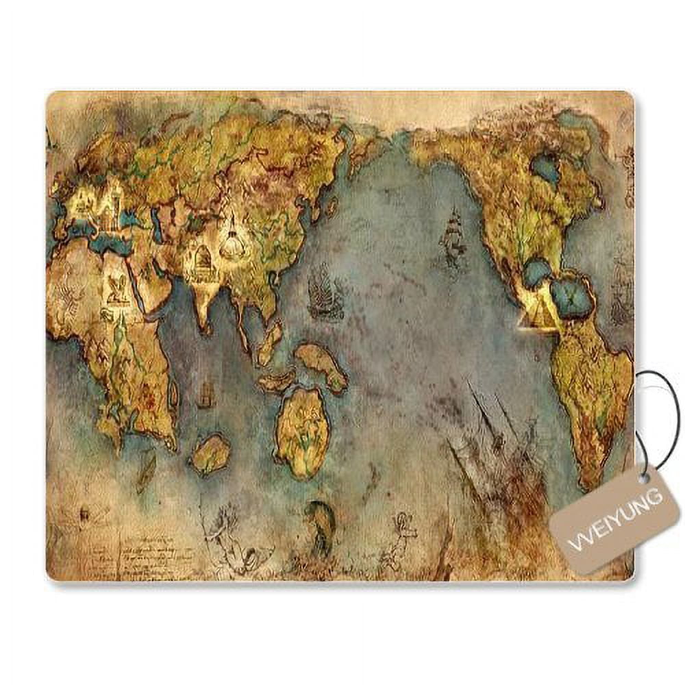 POPCreation World Map Mouse pads Gaming Mouse Pad 9.84x7.87 inches ...