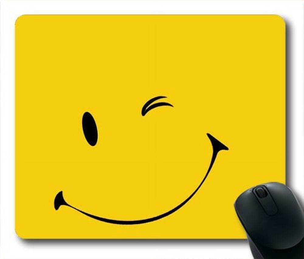 POPCreation Yellow Smiley Face Clear f Mouse pads Gaming Mouse Pad 9 ...