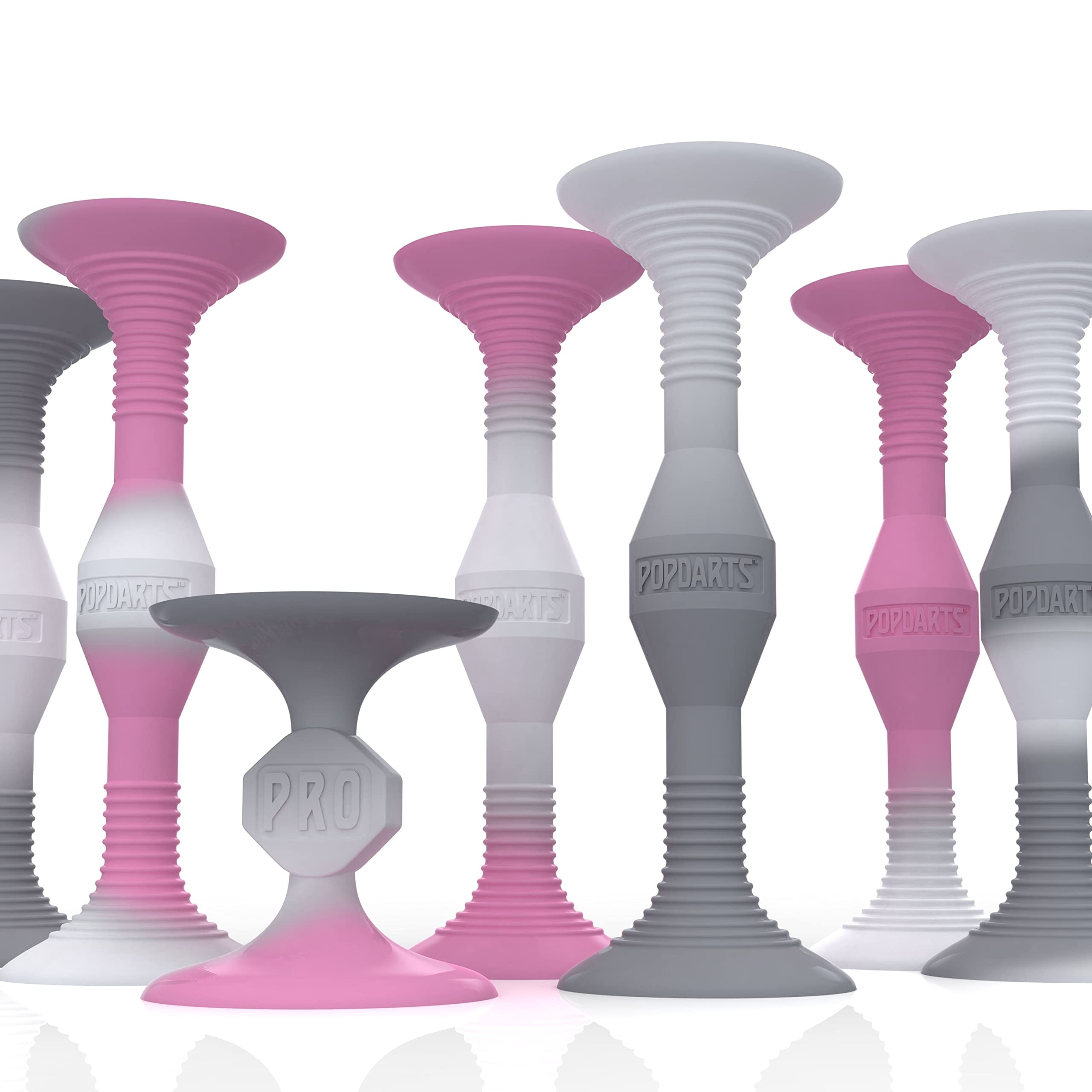 POPDARTS PRO Pack Game Set (Pink & Gray) - Indoor, Outdoor Suction Cup ...