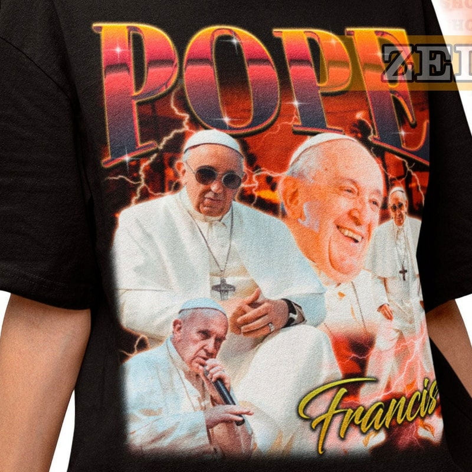 POPE FRANCIS Retro 90s Shirt, Pope Francis Homage, Pope Francis Fan ...