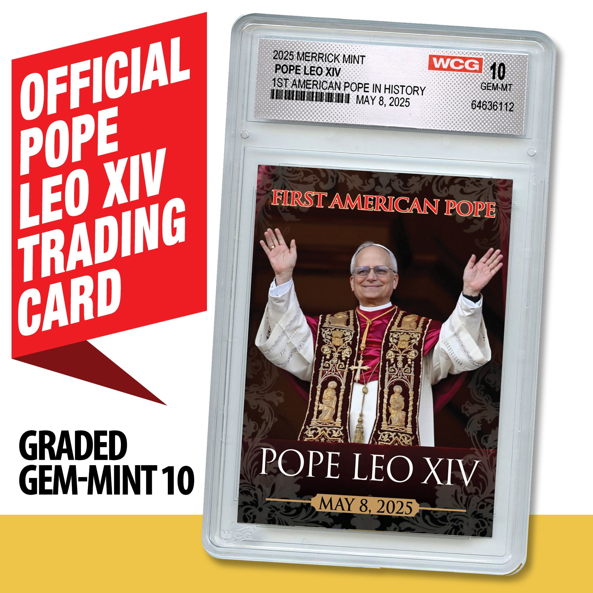 POPE LEO XIV "First American-Born Pope" Collectible Trading Card - Gem ...