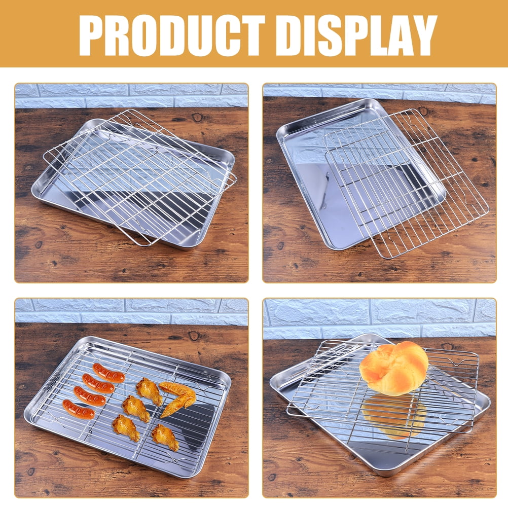 POPETPOP Toaster Oven Rack Stainless Steel 1 Set 15.9X12X1 In - Walmart.com