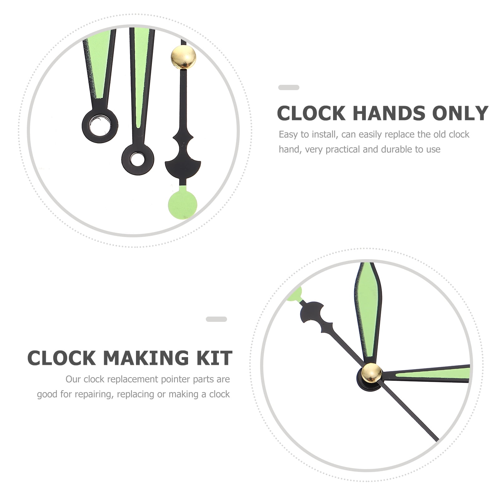 POPETPOP diy clock hands Luminous Pointer Aluminum Watchmakers Home ...