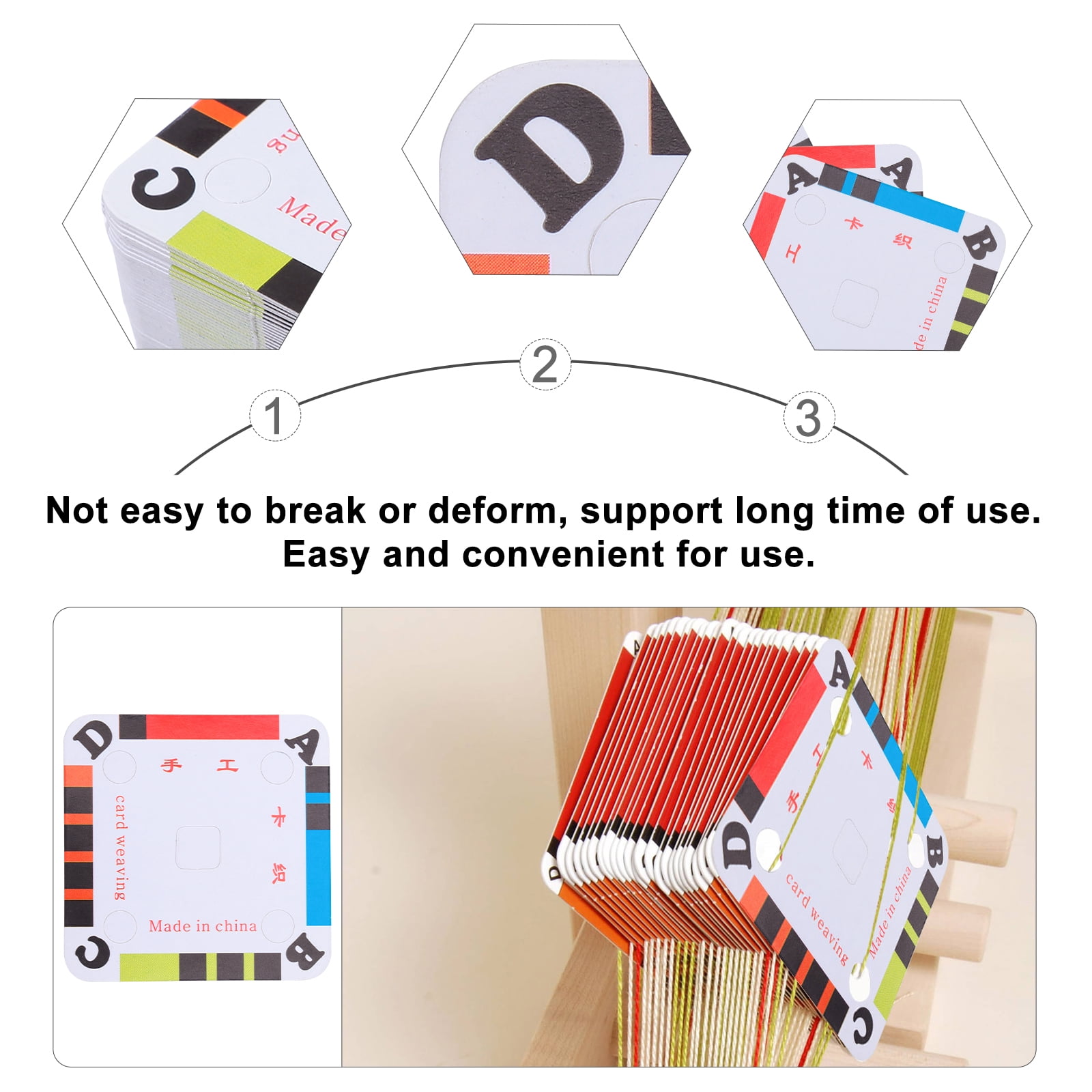 POPETPOP 100Pcs Weaving Cards Paper Loom Cards Tablet for Loom Weaving ...